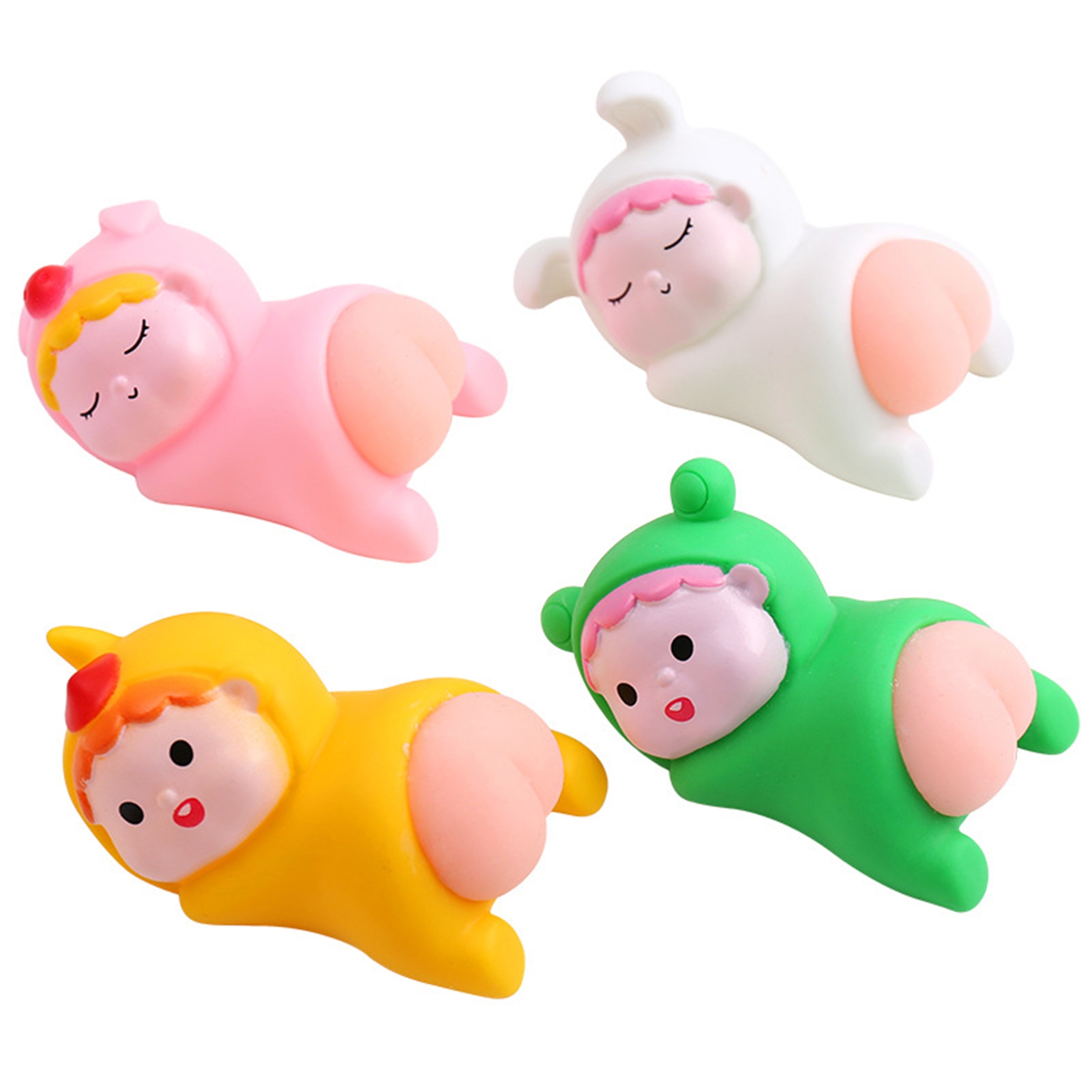 BAELLERT Little Boy Stress Relief Toy with Elastic Ass Animal Clothes ...