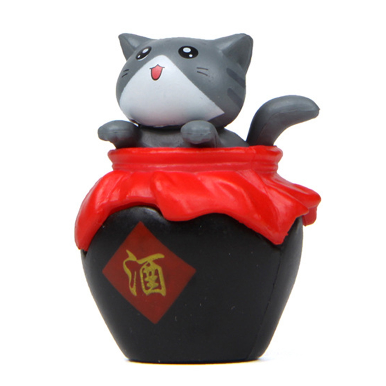 BAELLERT Mini Cat Model Various Styles Cute Wine Barrel Cat Miniature ...