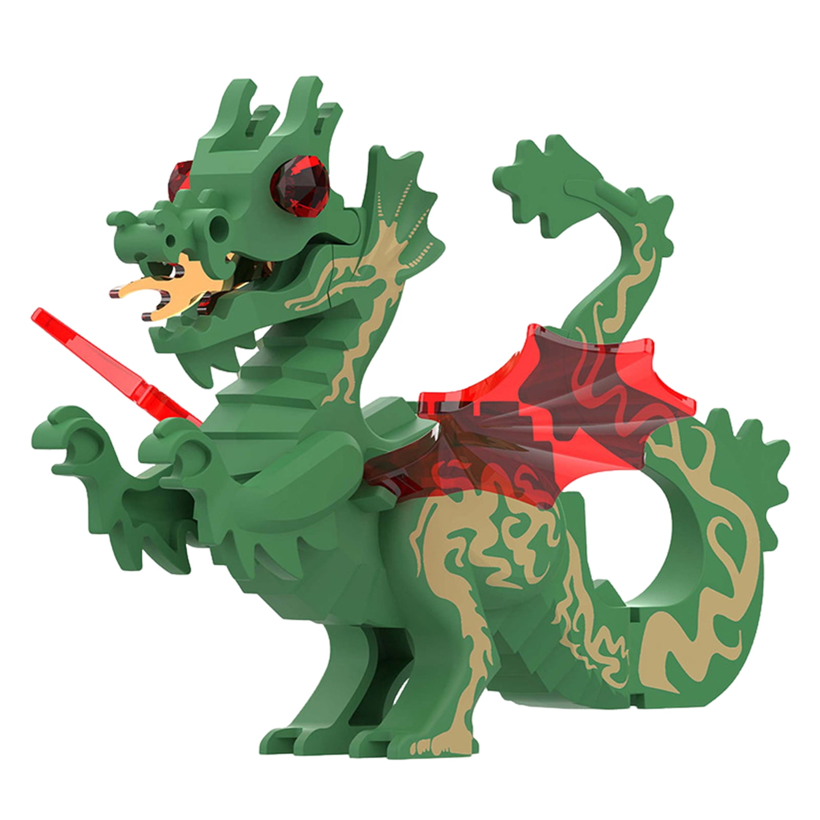 BAELLERT Mini Plastic Dragon Building Block Model DIY Assembled Animal ...