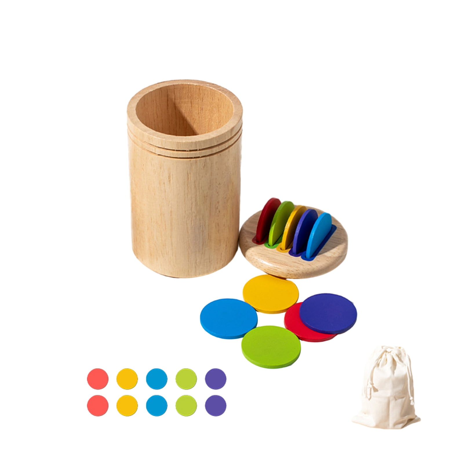 BAELLERT Montessori Toy Set for Toddlers Wooden Color Sorting Fine ...