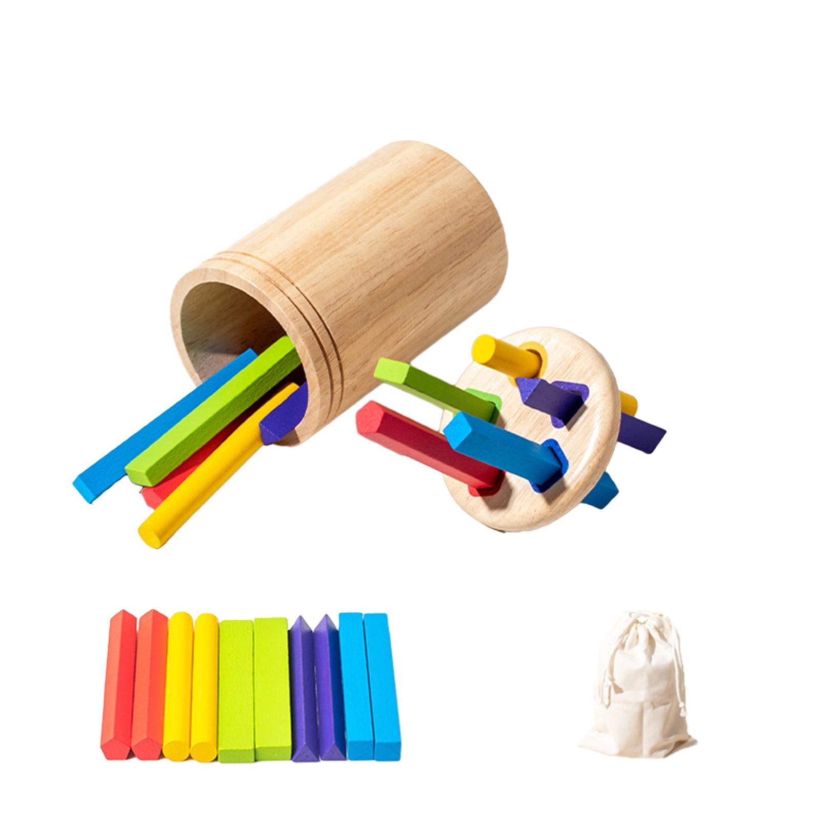 BAELLERT Montessori Toy Set for Toddlers Wooden Color Sorting Fine ...