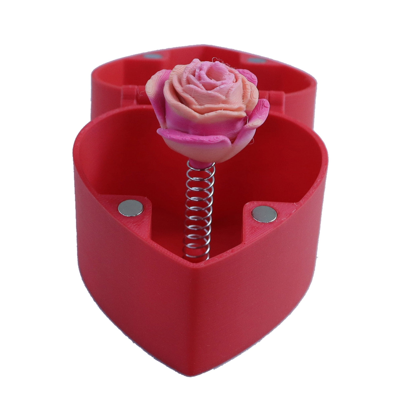 BAELLERT Red Roses And Red Love Heart Surprise Gift 3D Printed Roses ...