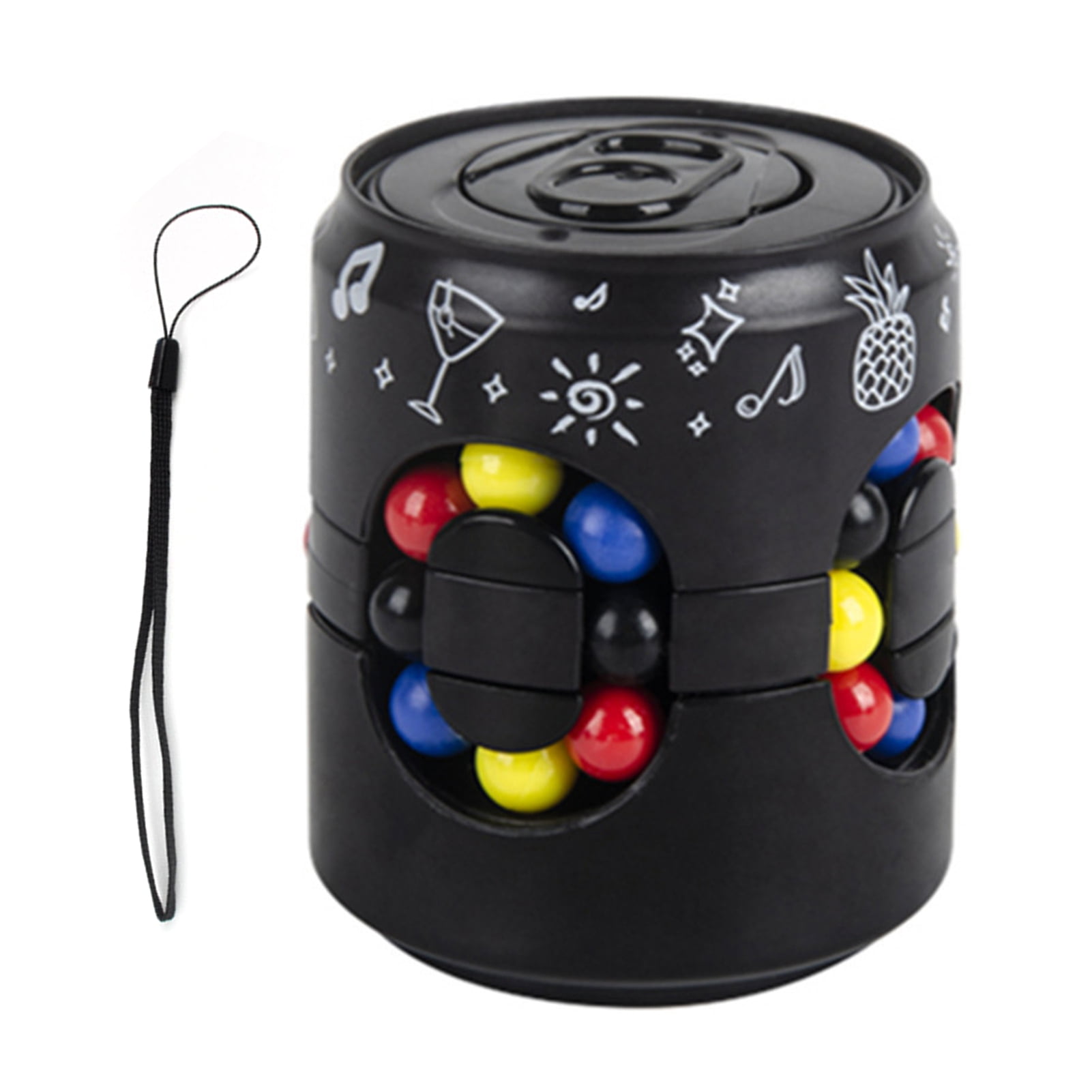 BAELLERT Rotatable Colorful Bean Can Toy Stress Anxiety Relief ...