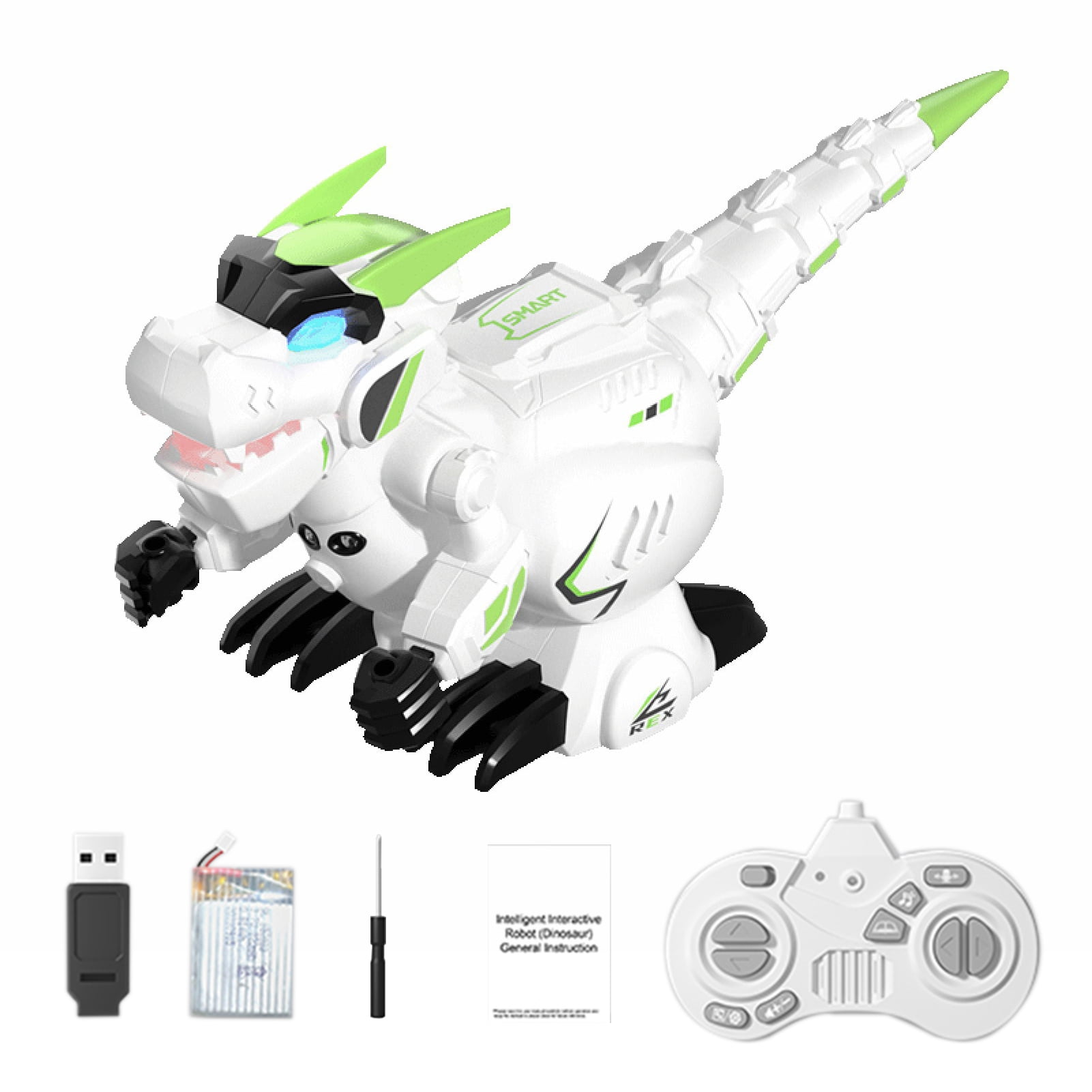 BAELLERT Smart Dinosaur Toy with LED Lights Sound Effects Remote 360 ...