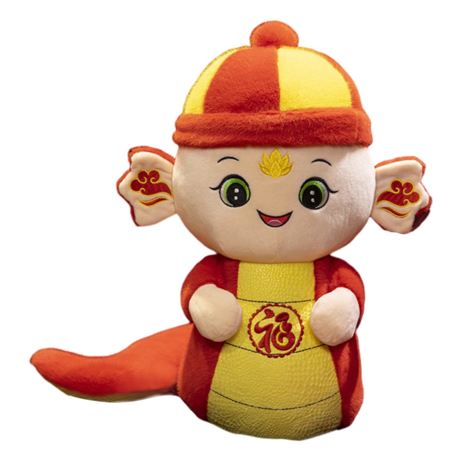 BAELLERT Snake Plush Toy Red Animal Stuffed Symbolic Zodiac Mascot Doll ...