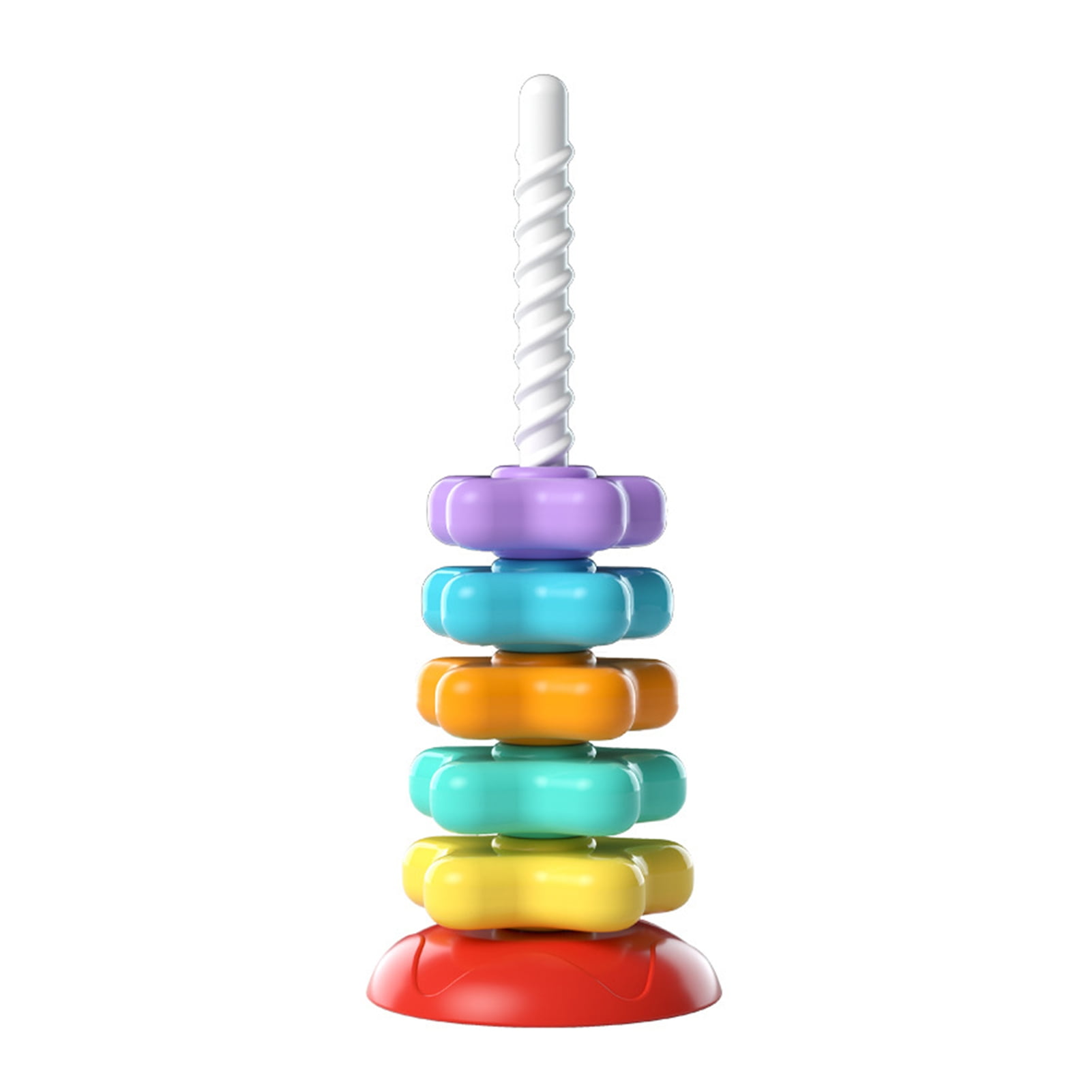 BAELLERT Star Stacking Spiral Tower Automatic Rotatable Rainbow Star ...