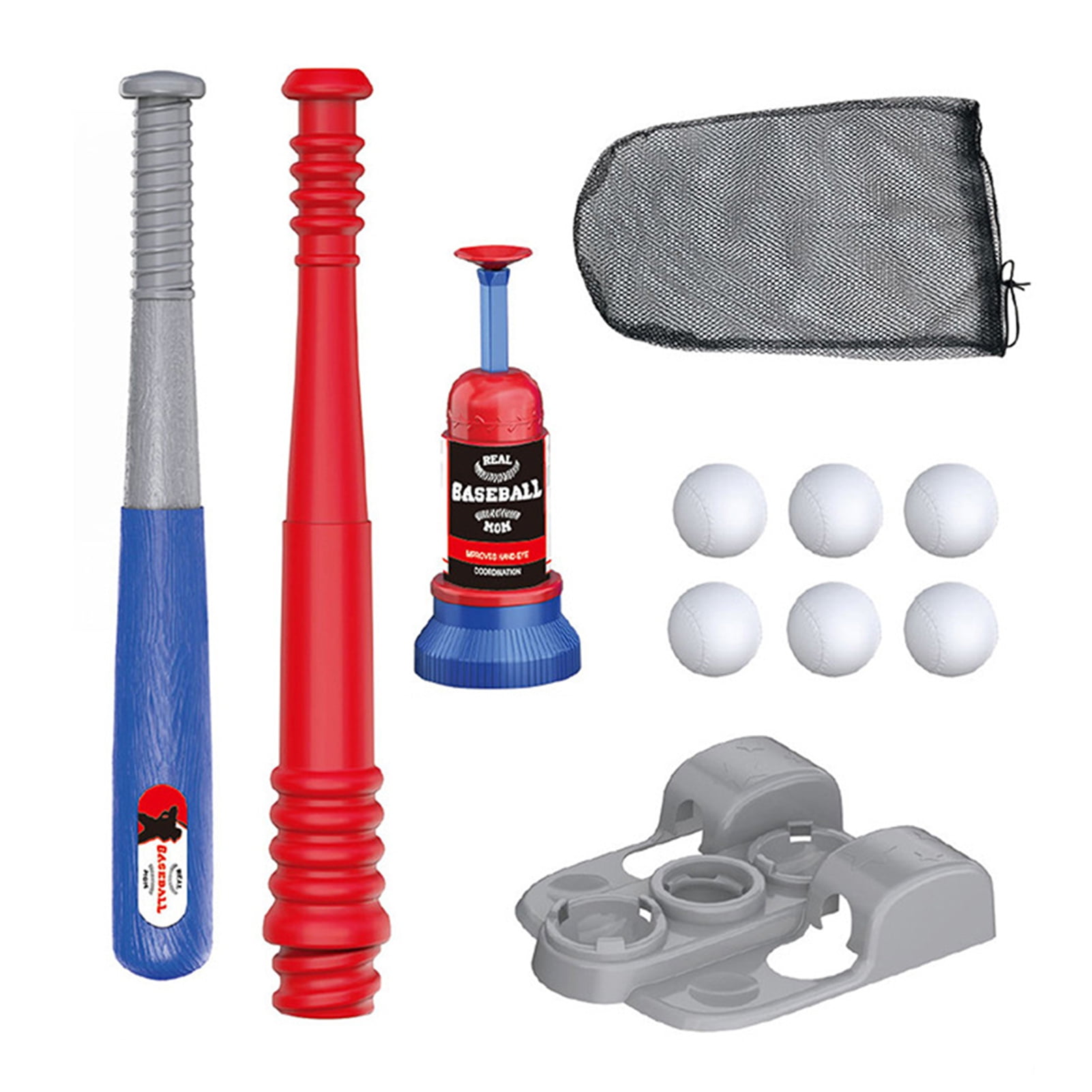 BAELLERT T Ball Set with Automatic Pitching Machine Adjustable Batting ...