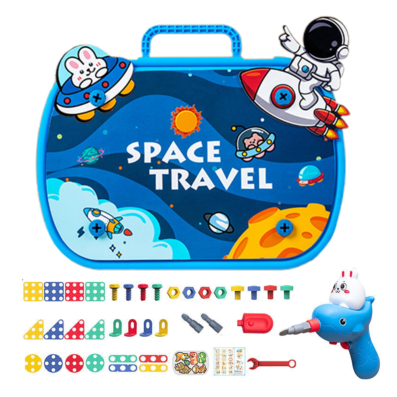 BAELLERT Tool Box with Drill Bits for Kids 3-10 205-Piece STEM Toy Set ...