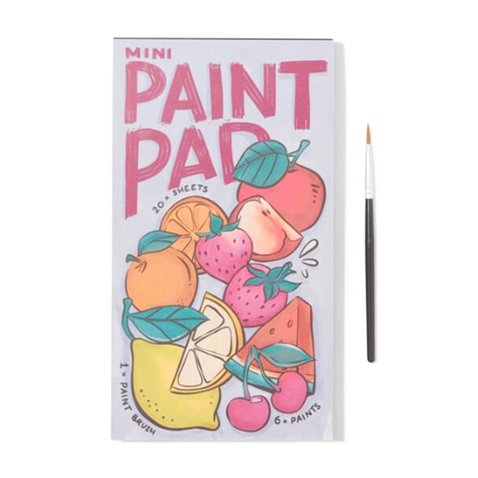 BAELLERT Watercolour Paint Pad 7.48x3.94in Minis Paint Pad with 1 Paintbrush Portable DIYS ...