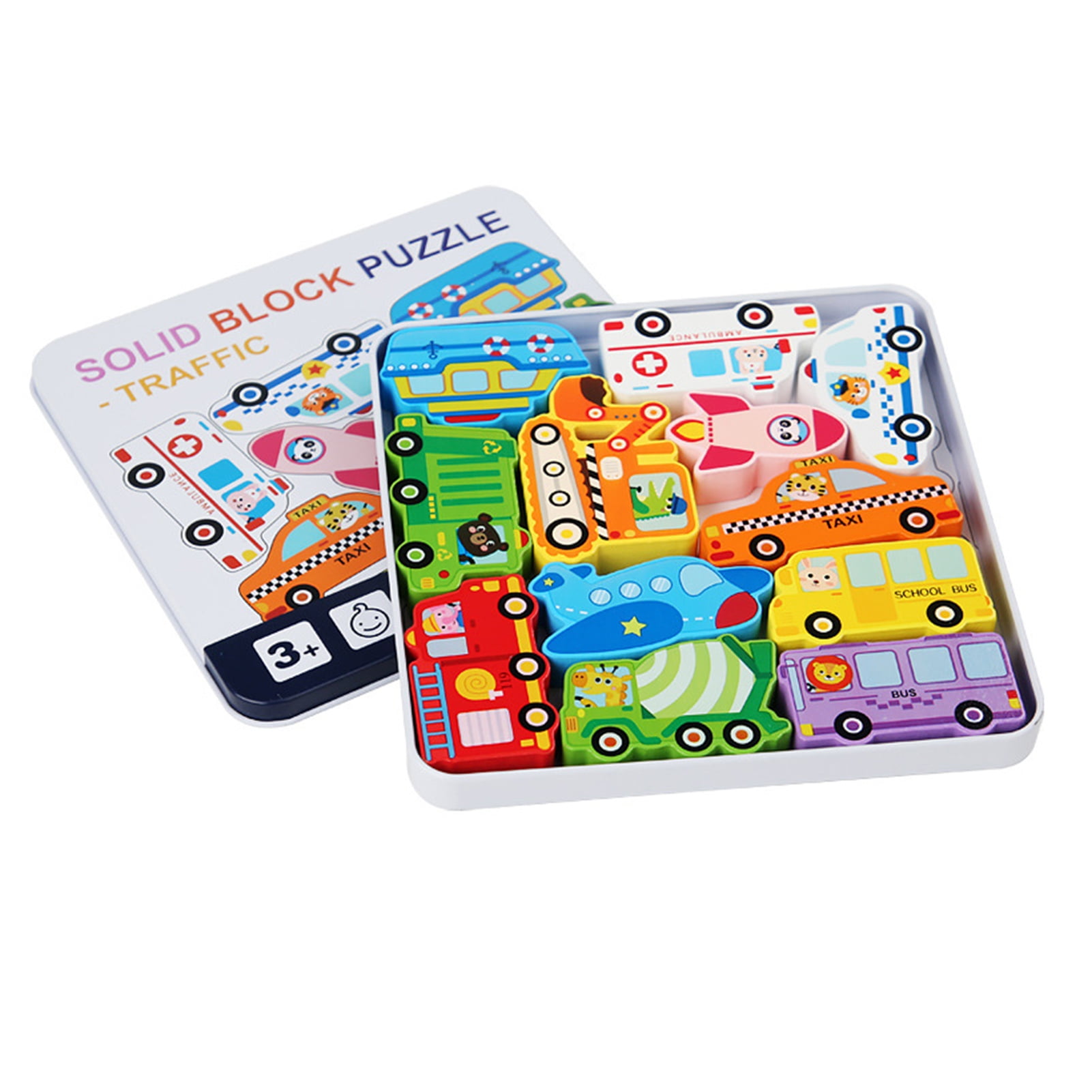 BAELLERT Wooden Animal Block Puzzle Game Open Imagination Design Early ...