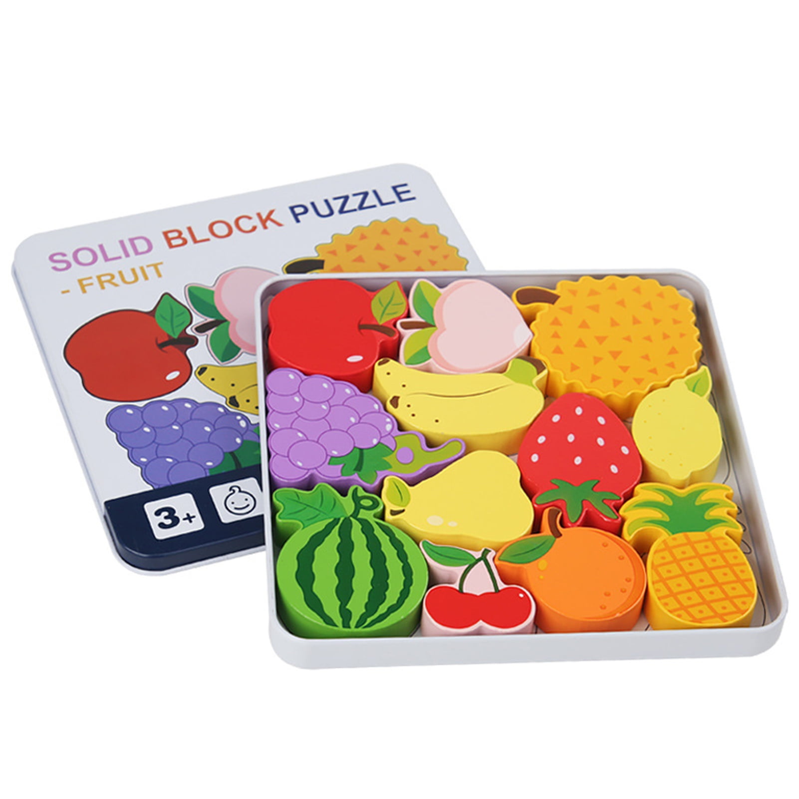 BAELLERT Wooden Animal Block Puzzle Game Open Imagination Design Early ...