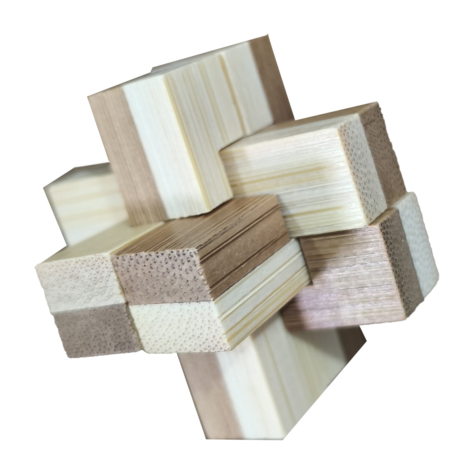 BAELLERT Wooden Brain Teaser Puzzle Toy IQ Test Logic Training Luban ...