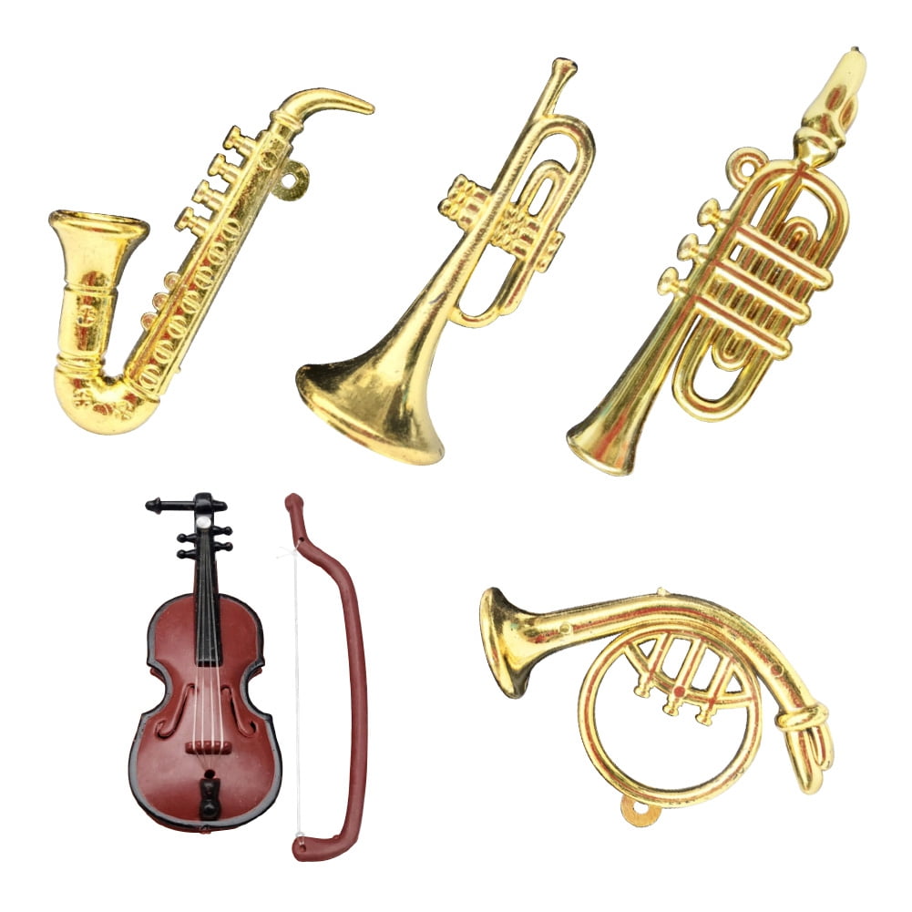 BAETEUY 1/12 Scale Plastic Violin & Saxophone - Musical Instrument ...
