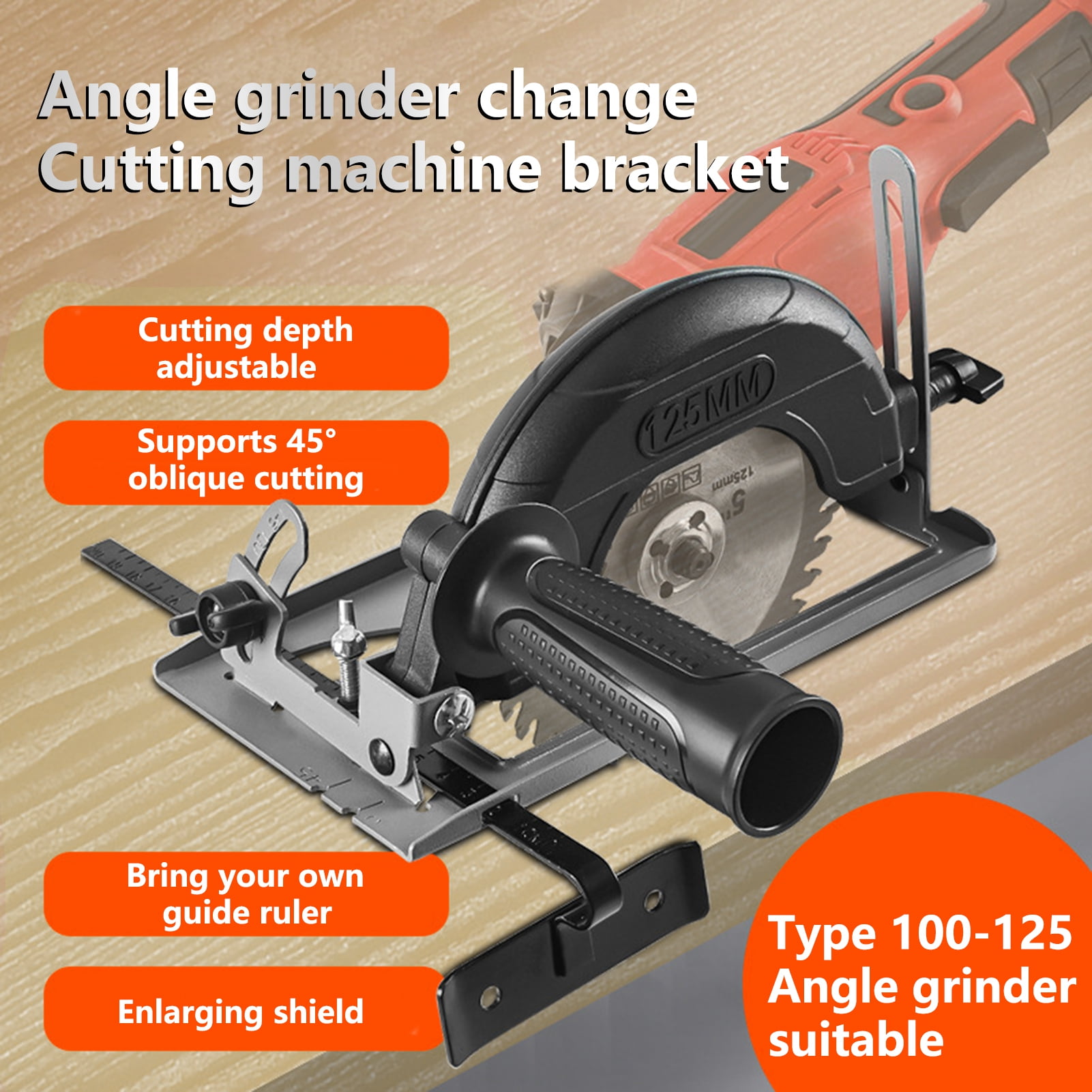 BAETEUY 1 Set Angle Grinder Bracket 45 Degree Bevel Cut Depth ...