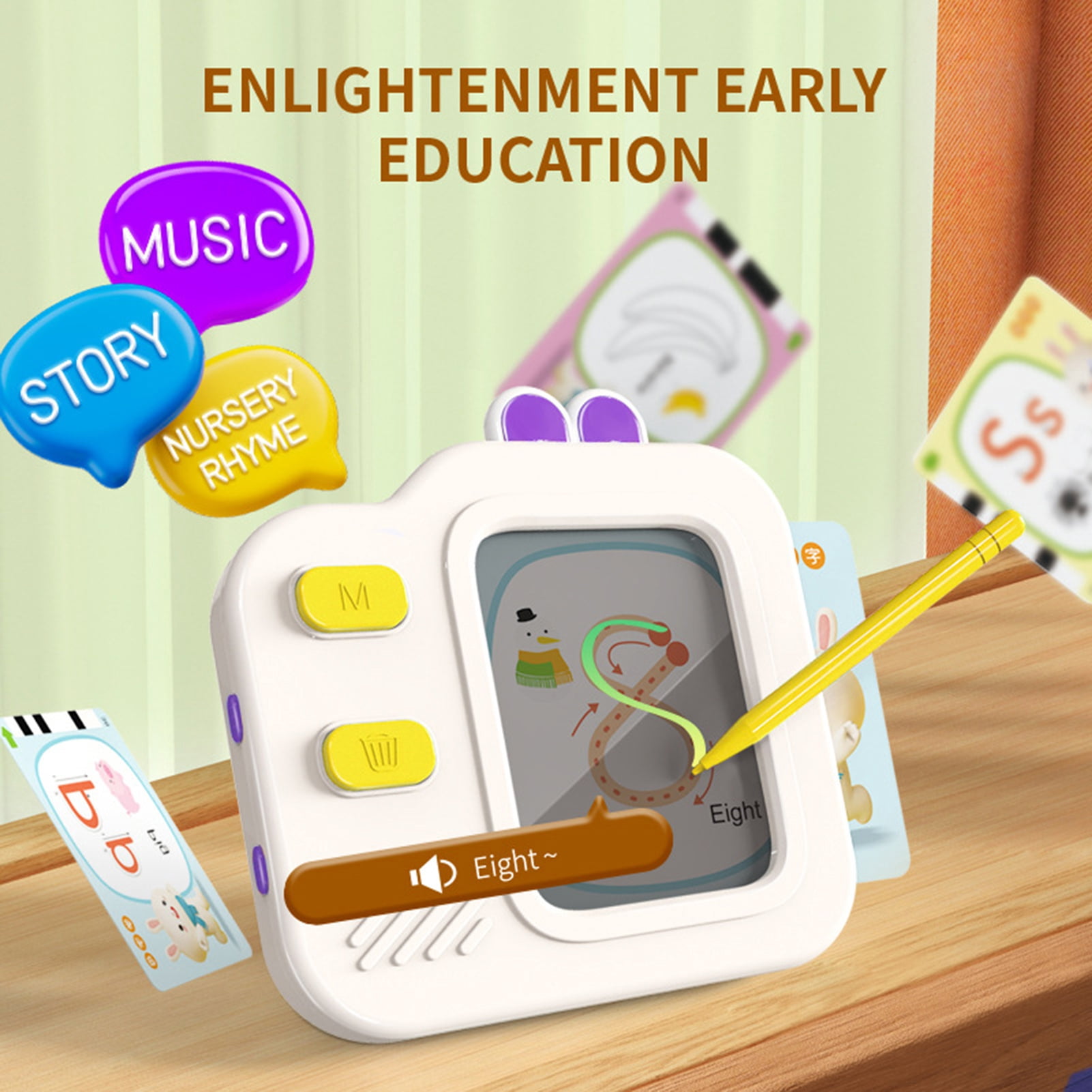 BAETEUY 1 Set Talking Flash Card - Educational Toy Kids Early Education ...