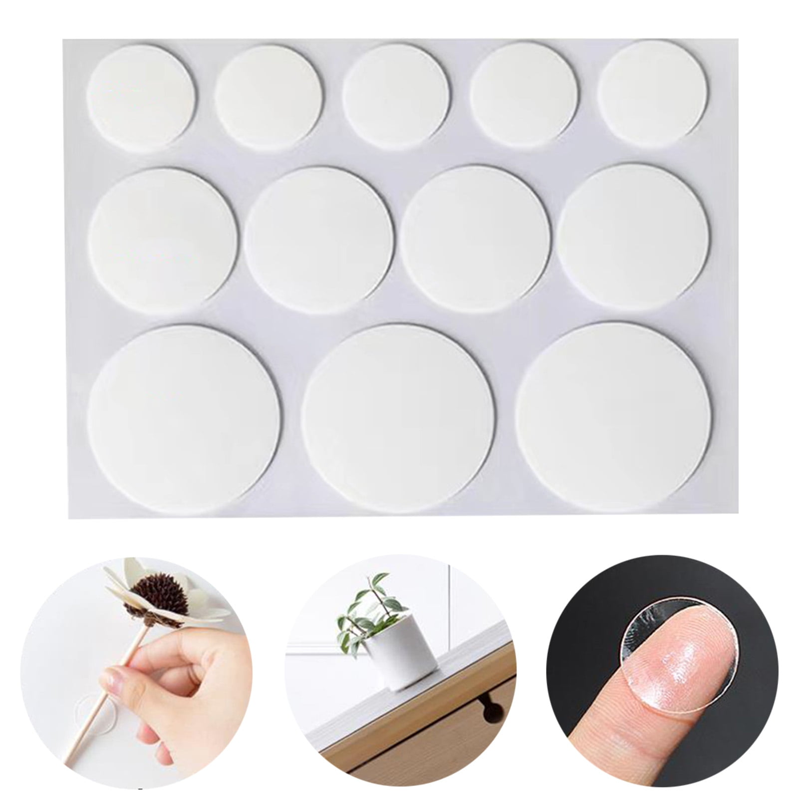 BAETEUY 6 Sheets Double Sided Tape Round Removable Strong Mounting ...