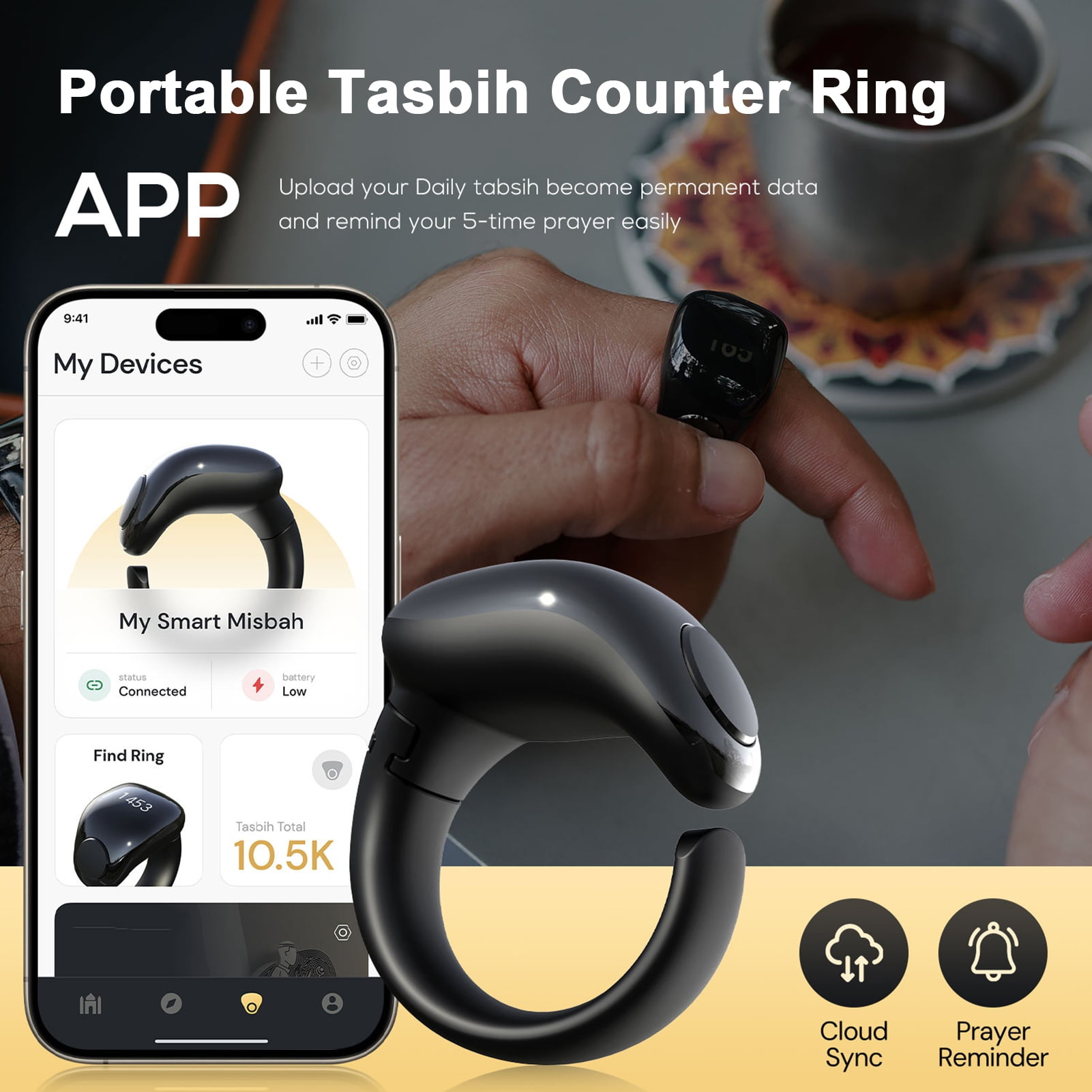 BAETEUY Adjustable Ring Finger Counter, Waterproof, Compact Size ...