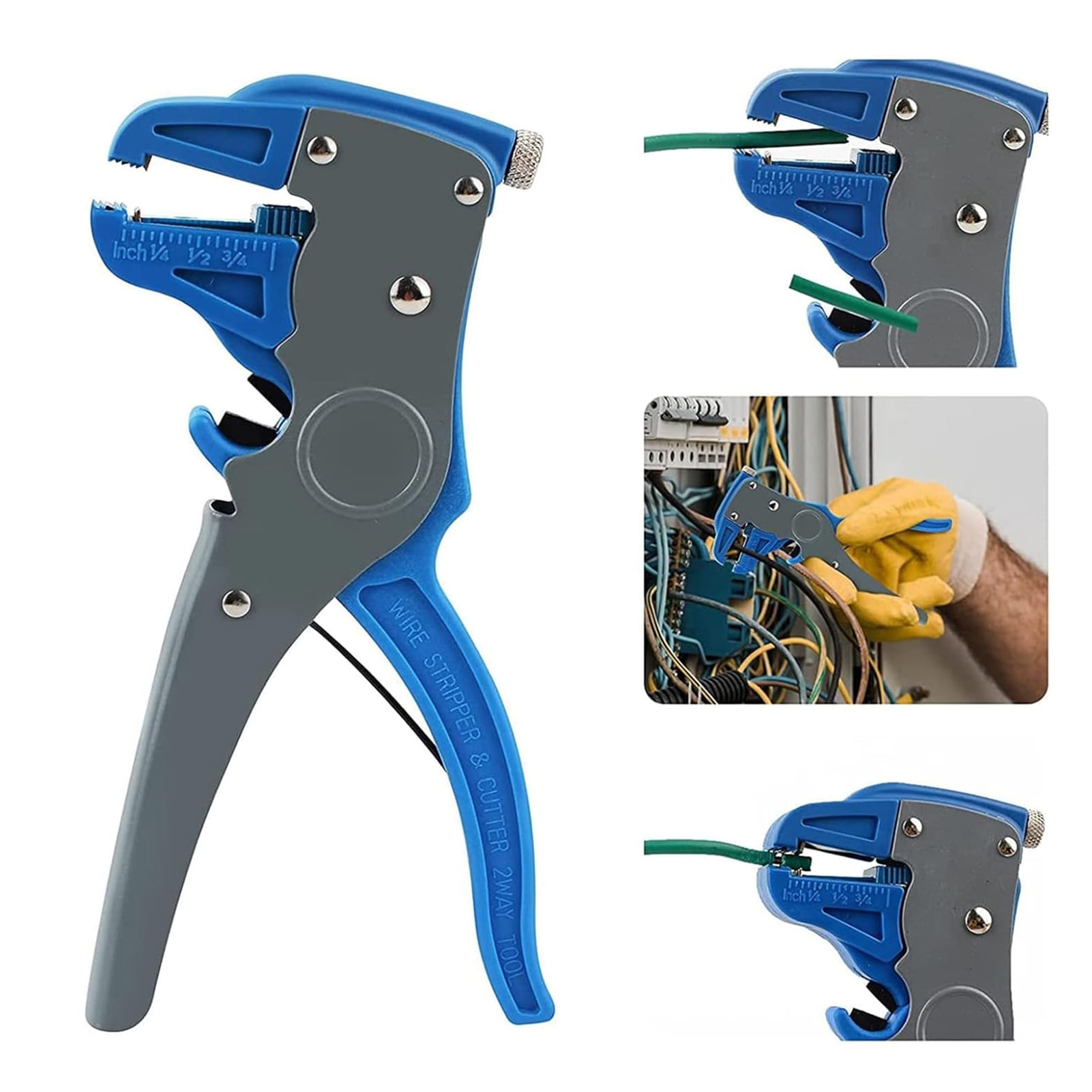 BAETEUY Automatic Self Adjusting Wire Stripper Ergonomic Design ...