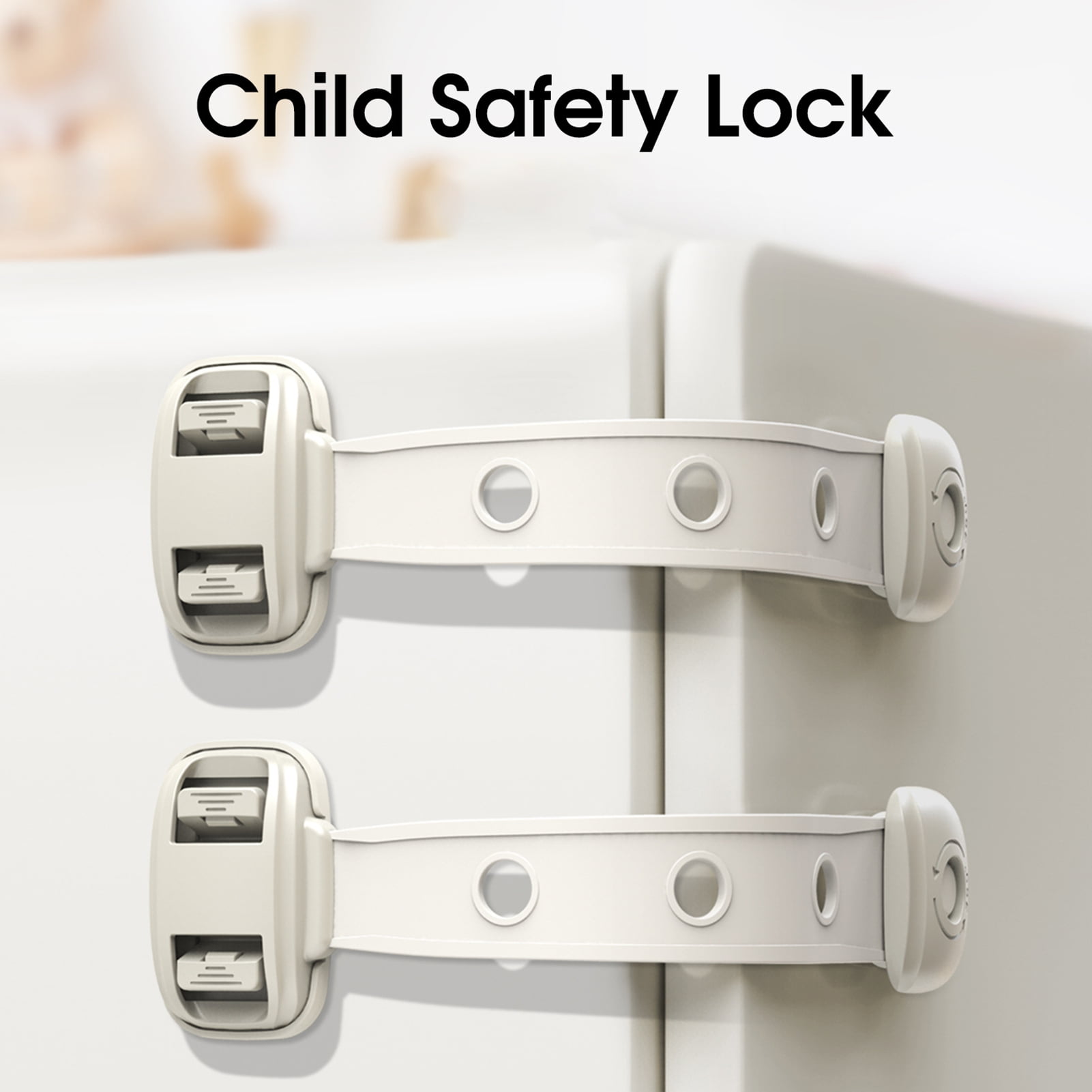 BAETEUY Baby Proof Cabinet Lock Self-Adhesive Length Adjustable 90 ...
