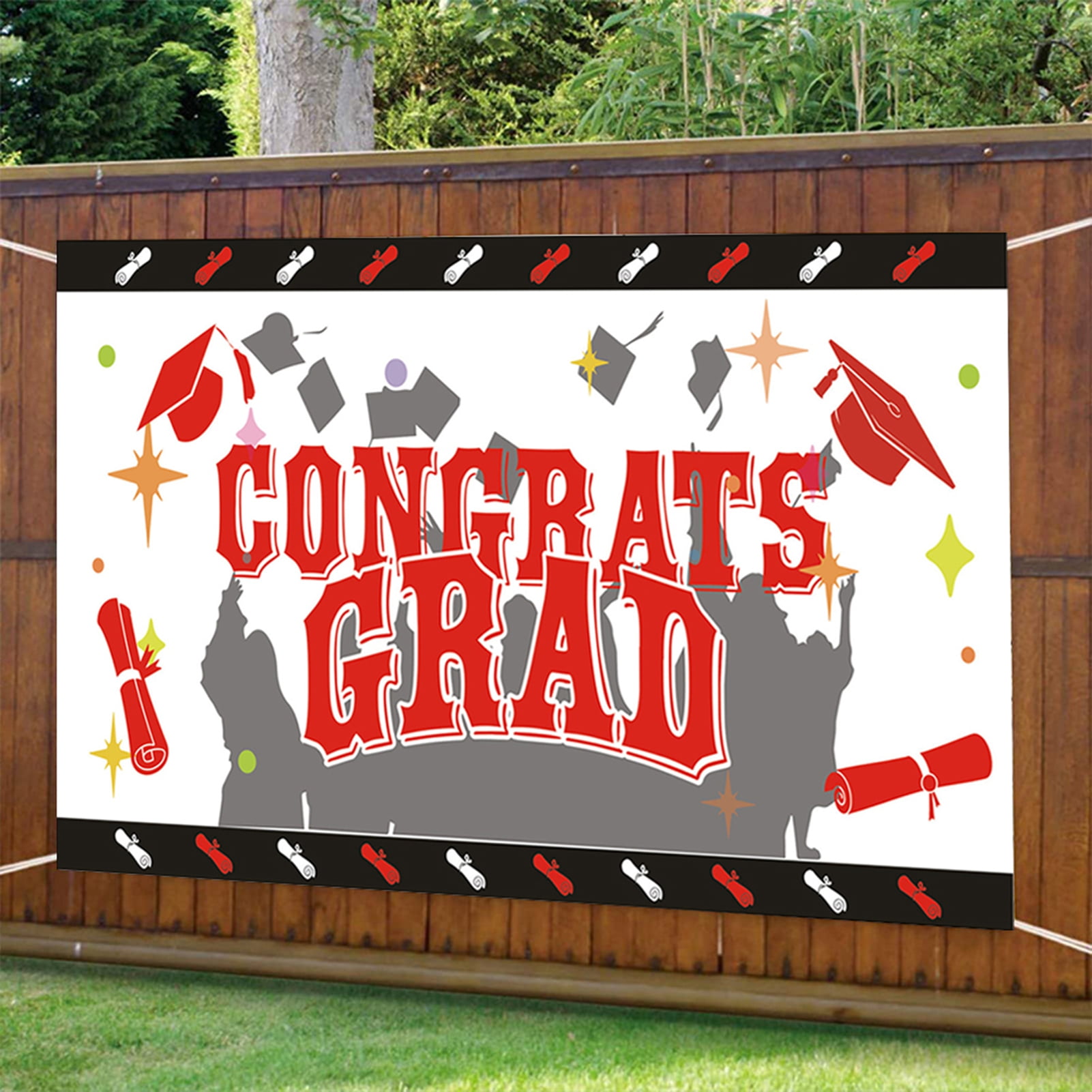 BAETEUY Backdrop Banner Super Soft Wear Resistant Polyester Congrats ...