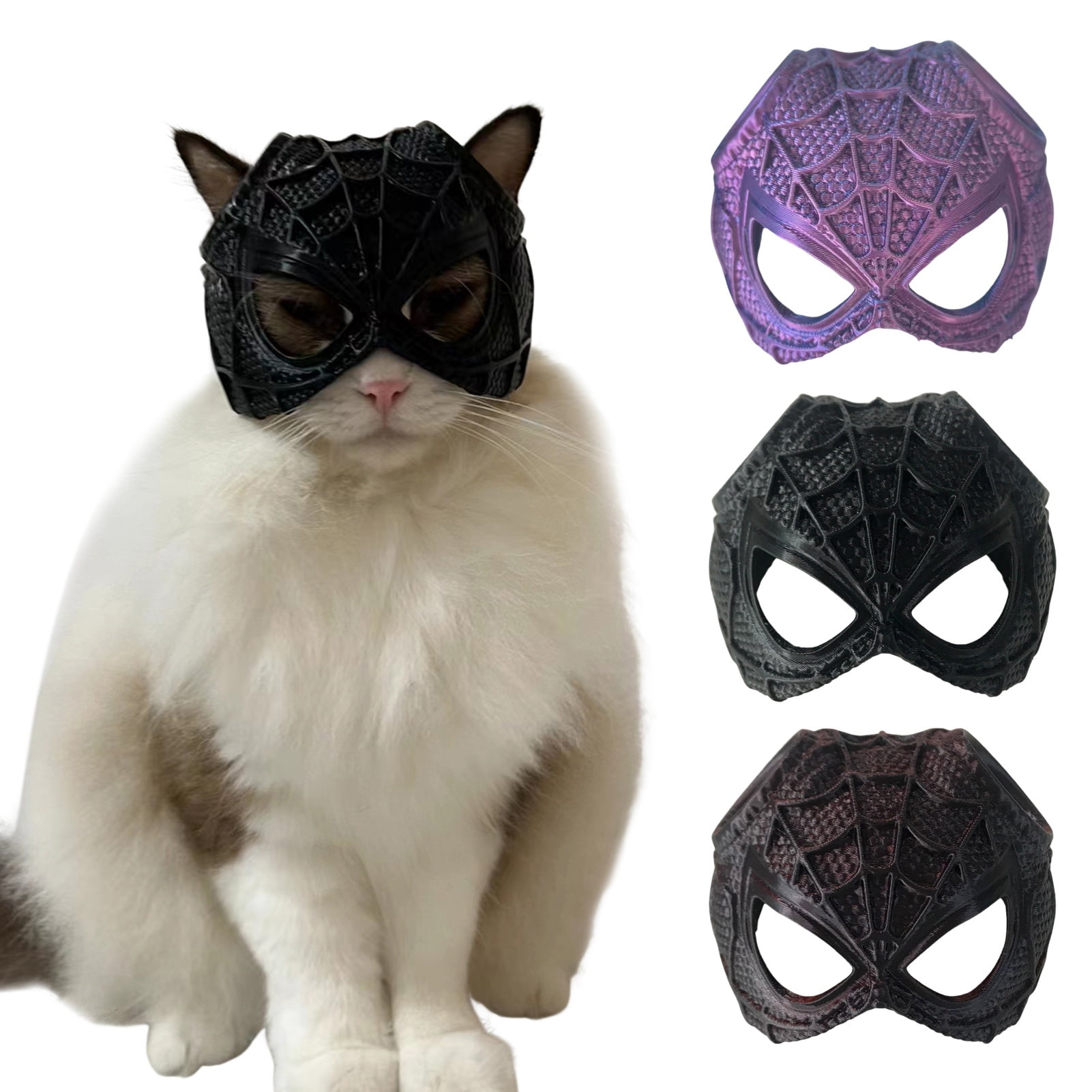 BAETEUY Bat Cat Avenger Face Cushion, Halloween Cat Bat Cosplay Hat, 3D ...