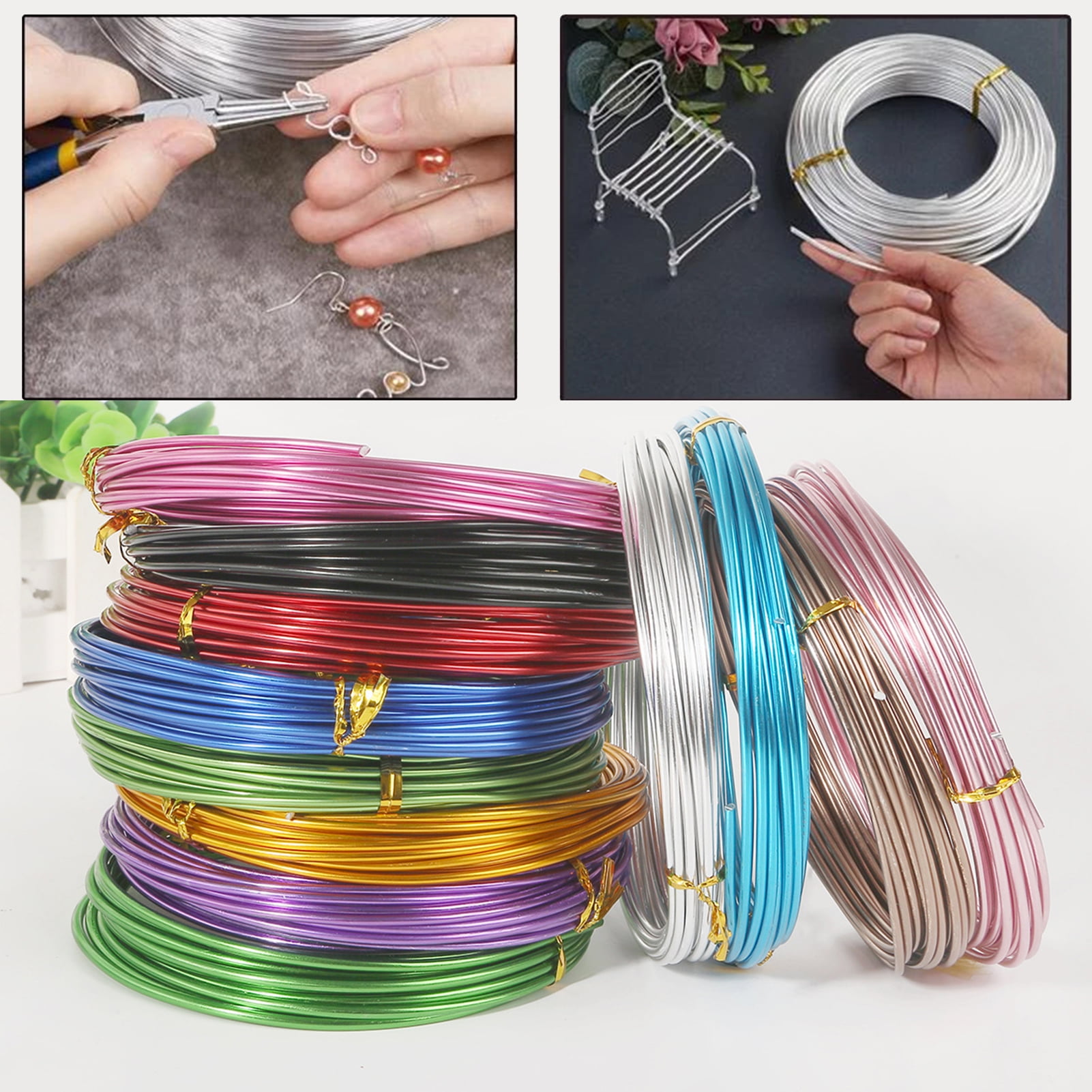 BAETEUY Craft Bezel Wire Set - 1 Roll Lustrous Electroplate Metallic ...