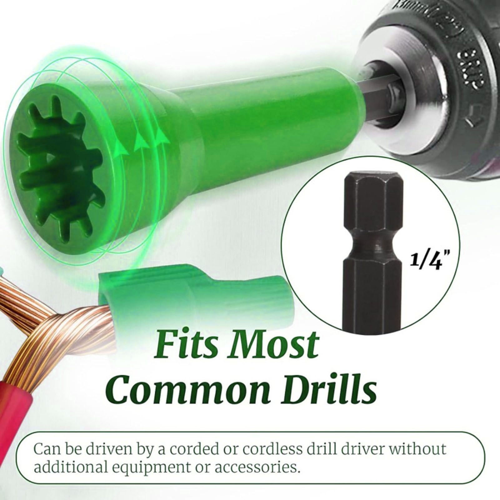 BAETEUY Electric Wire Nut Twister Cable Twisting Tool High Hardness ...