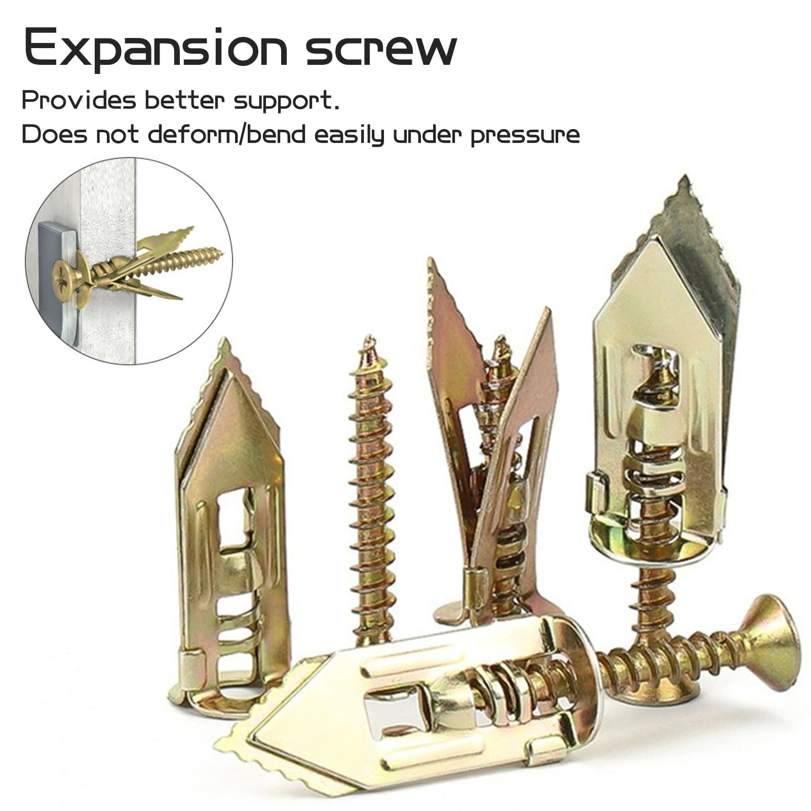 BAETEUY Expansion Screw Drywall Anchors Kit, Rustproof, Corrosion ...