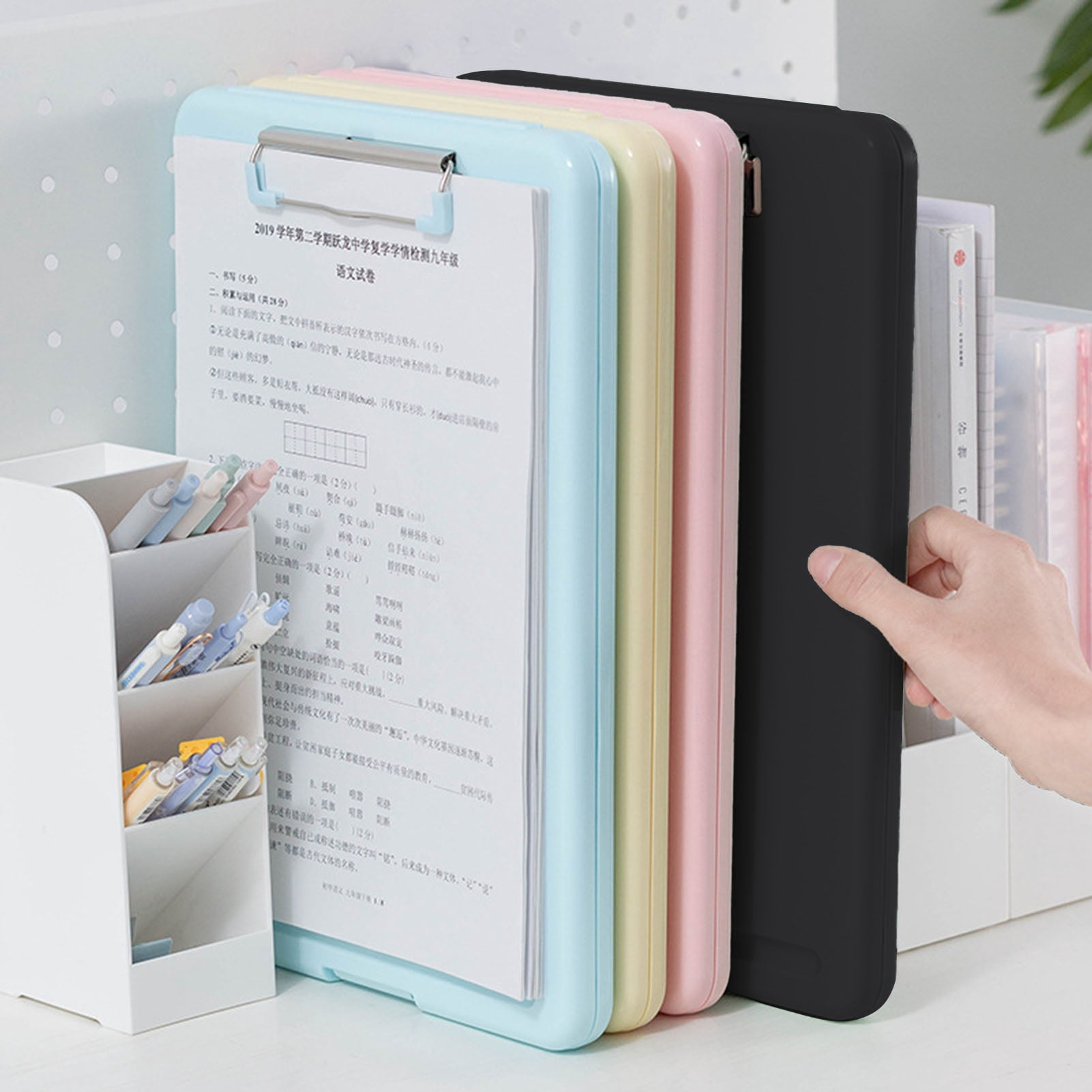 BAETEUY File Box Portable Storage Clipboard with Pen Holder Lightweight ...