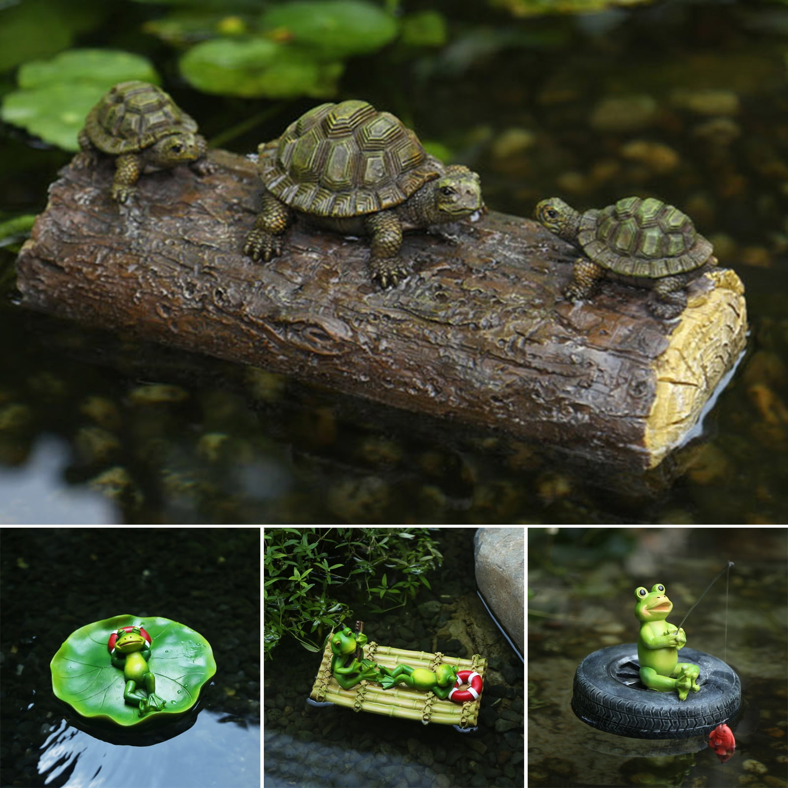 BAETEUY Floating Frog Ornament Waterproof Detailed Pool Decor Frog ...