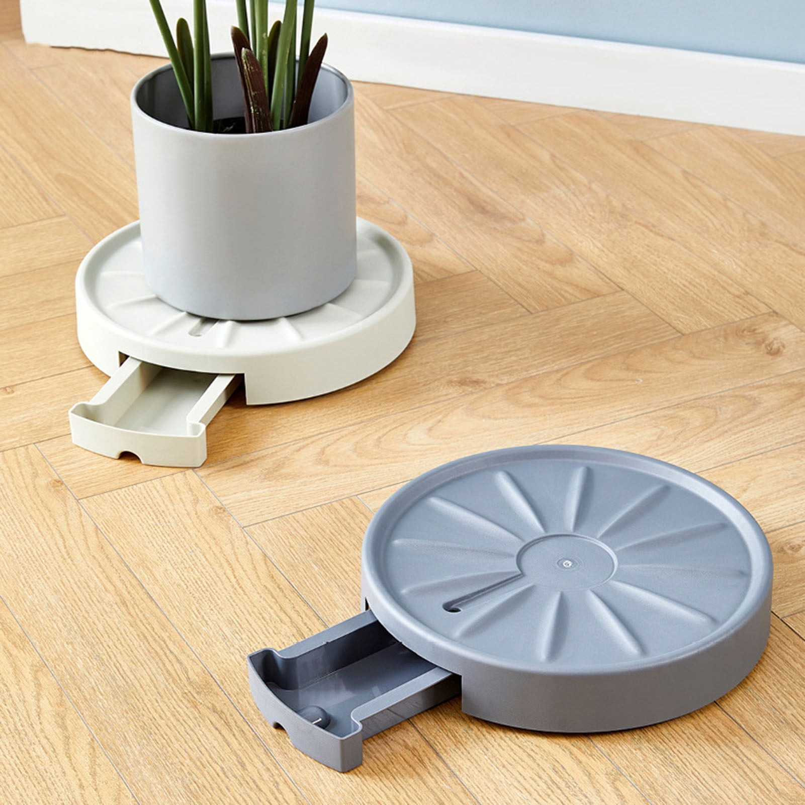 BAETEUY Flower Pot Tray 13 Inch Rolling Plant Caddy with Silent Wheels ...