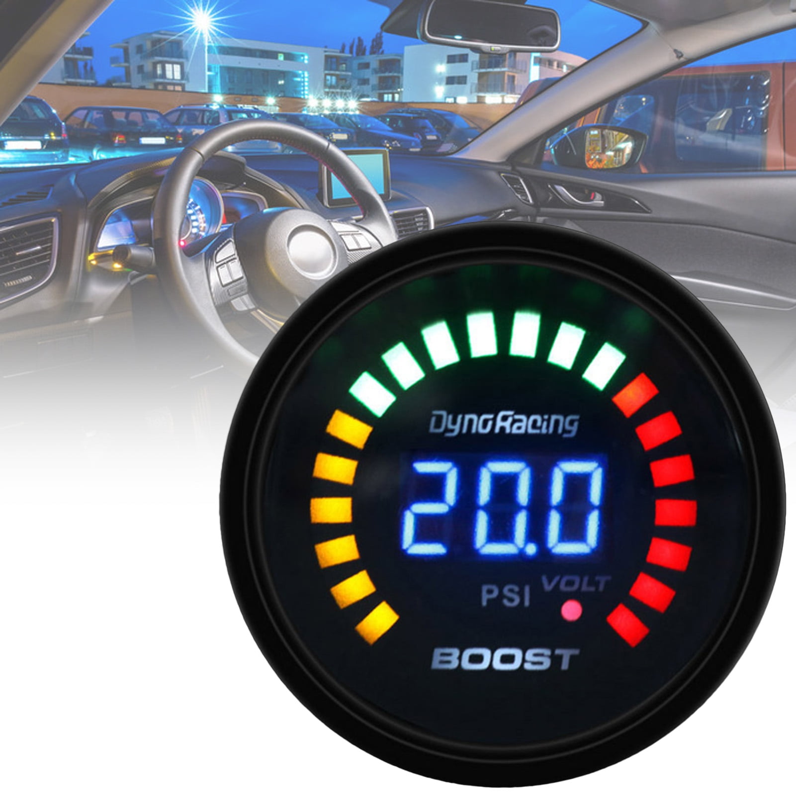 BAETEUY High Accuracy Digital Turbo Boost Meter for 12V Cars - Walmart.com