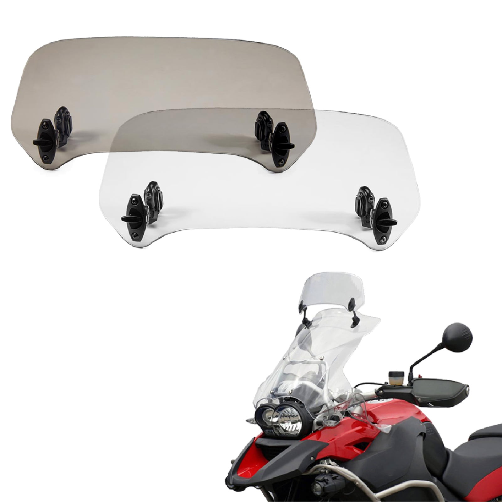 BAETEUY Honda CB500X CB500F CBF190X Windshield - Extension Clamp-On PC ...