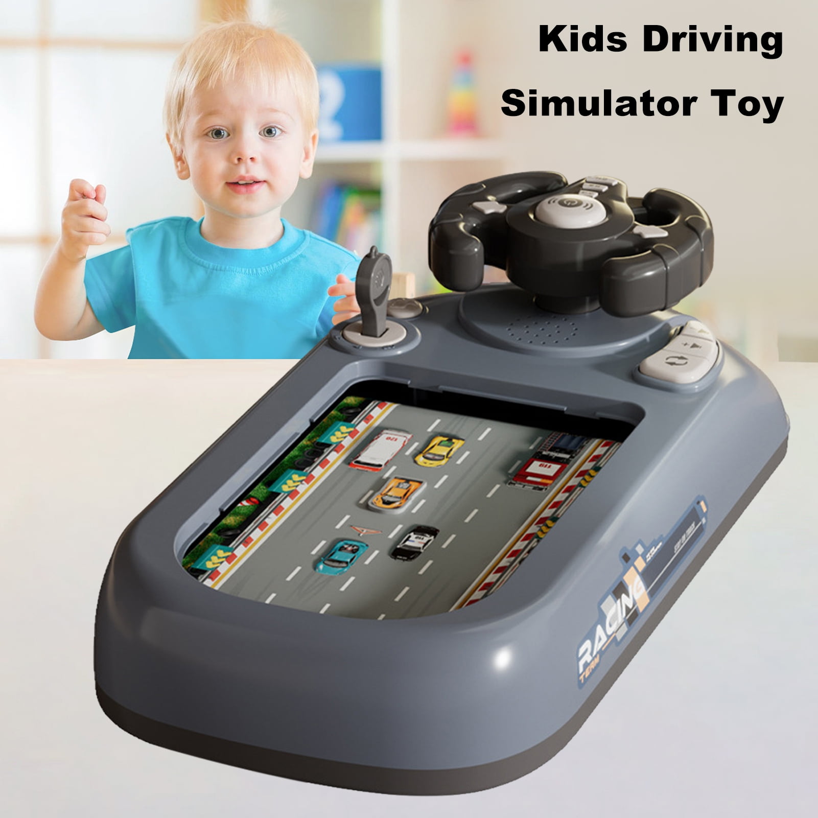 BAETEUY Kids Driving Simulator Toy - 200 Levels Adjustable Educational ...