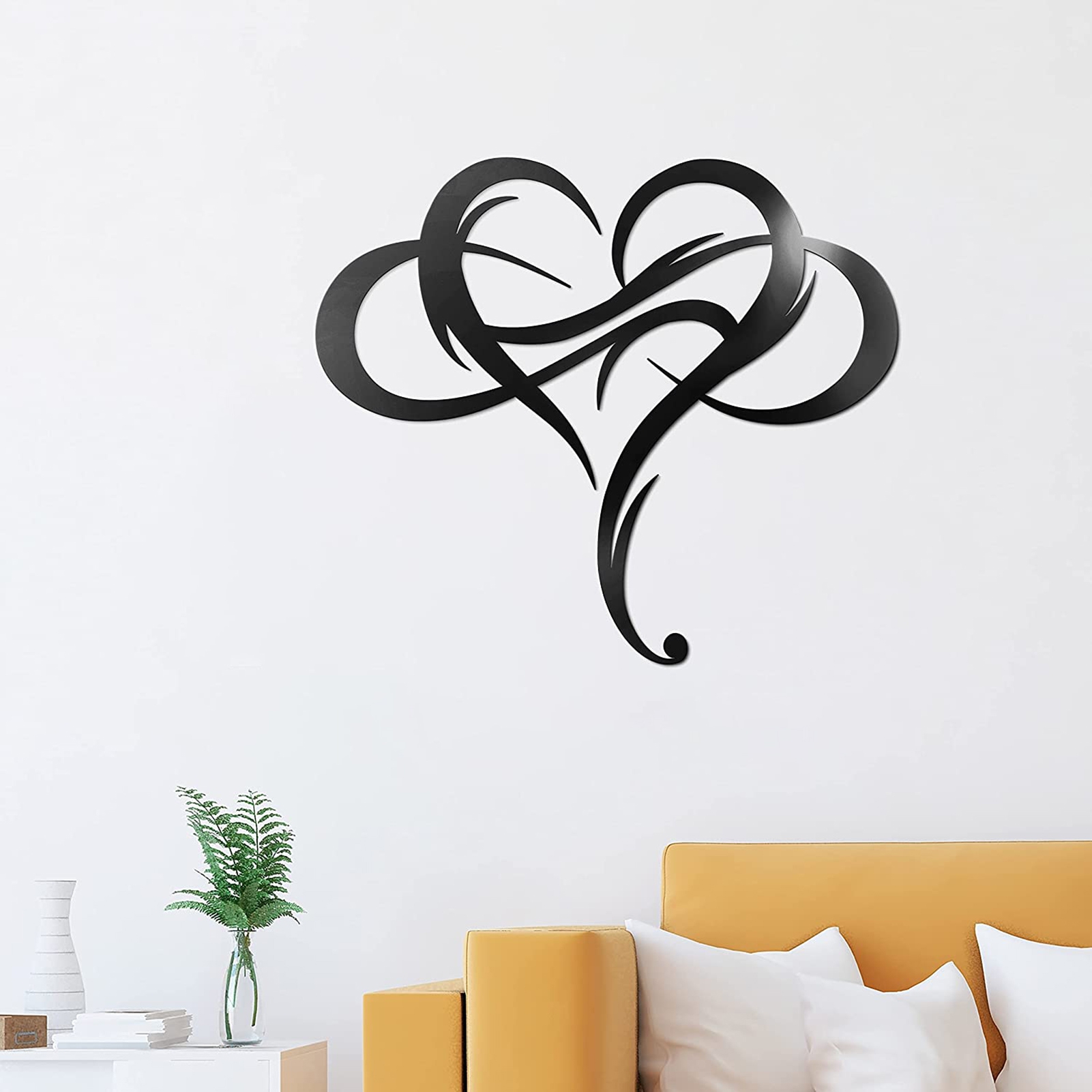 BAETEUY Love Heart Shape Wall Decor DIY Wrought Iron Metal Craft ...