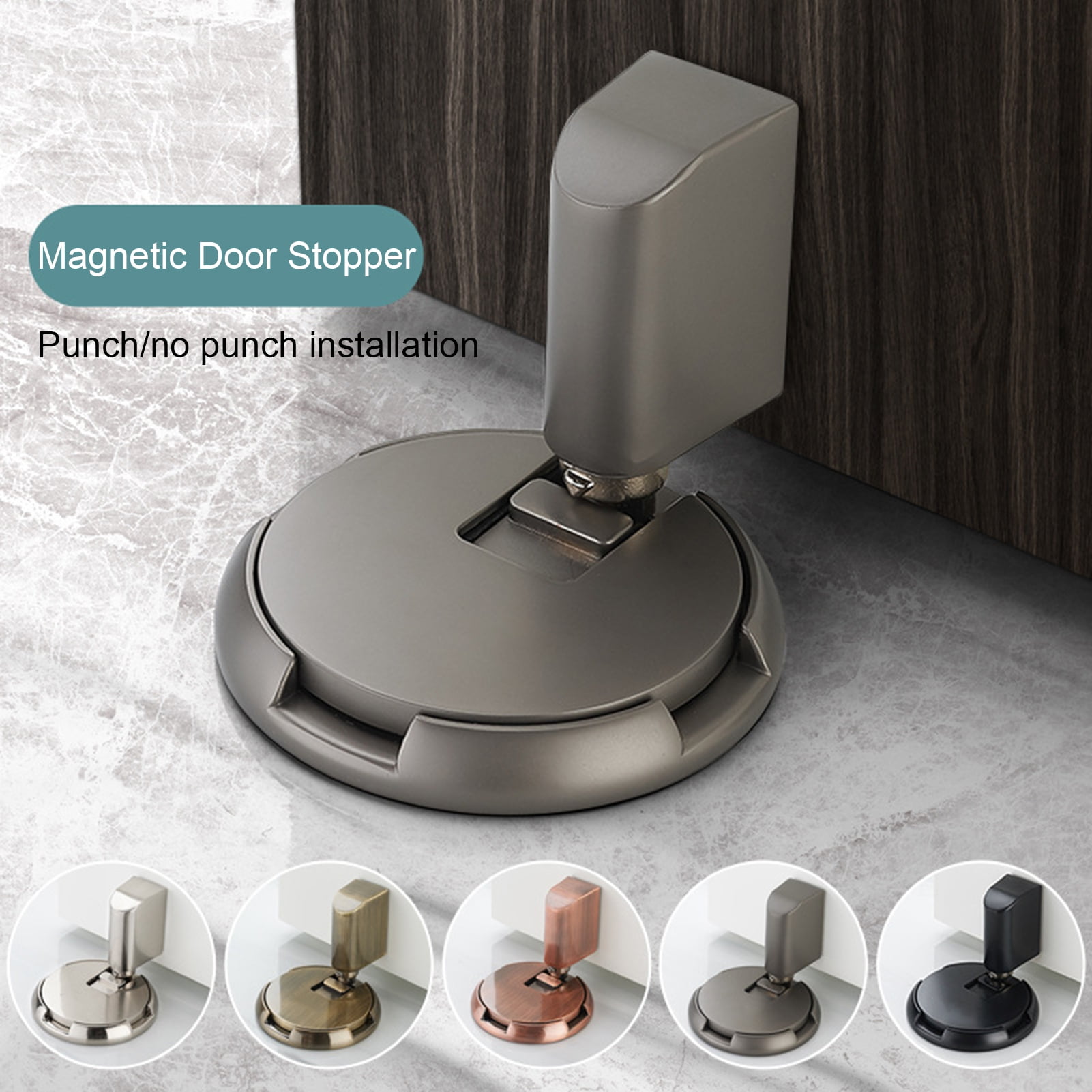 BAETEUY Magnetic Door Stopper Wall Protector Heavy Duty Zinc Alloy ...