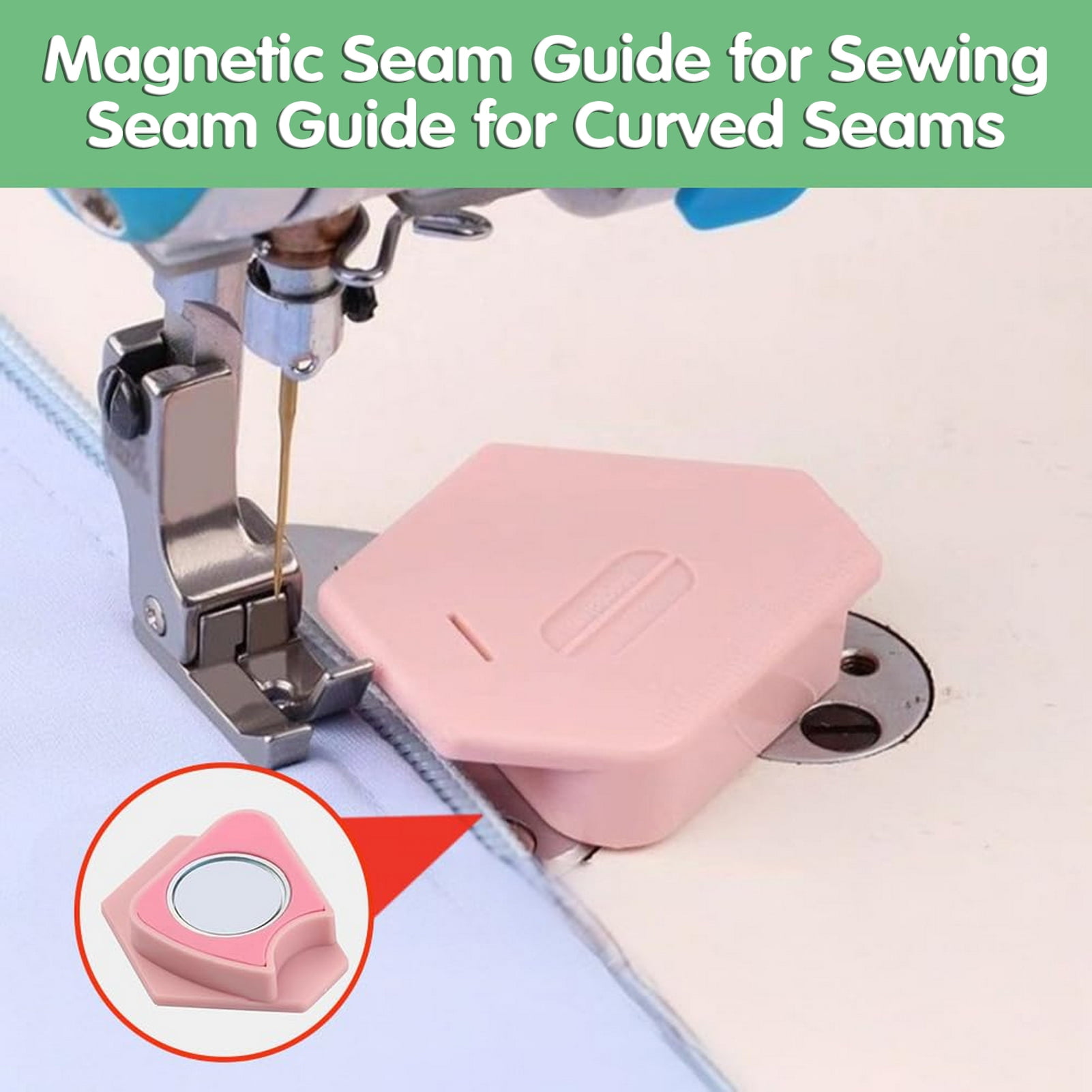 BAETEUY Magnetic Seam Guide for Sewing Machine Multi-Purpose Polygonal ...