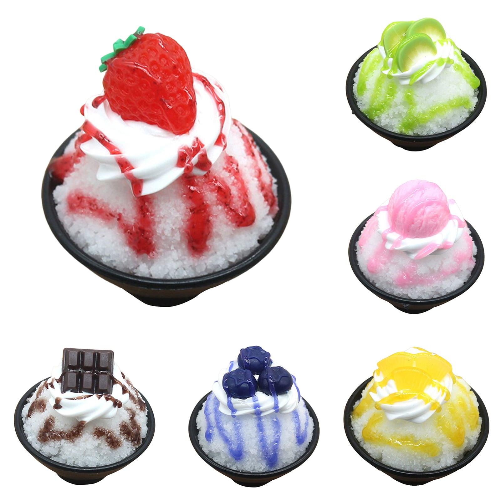 BAETEUY Mini Dollhouse Ice Cream - Ornamental Realistic PVC Ice Cream ...