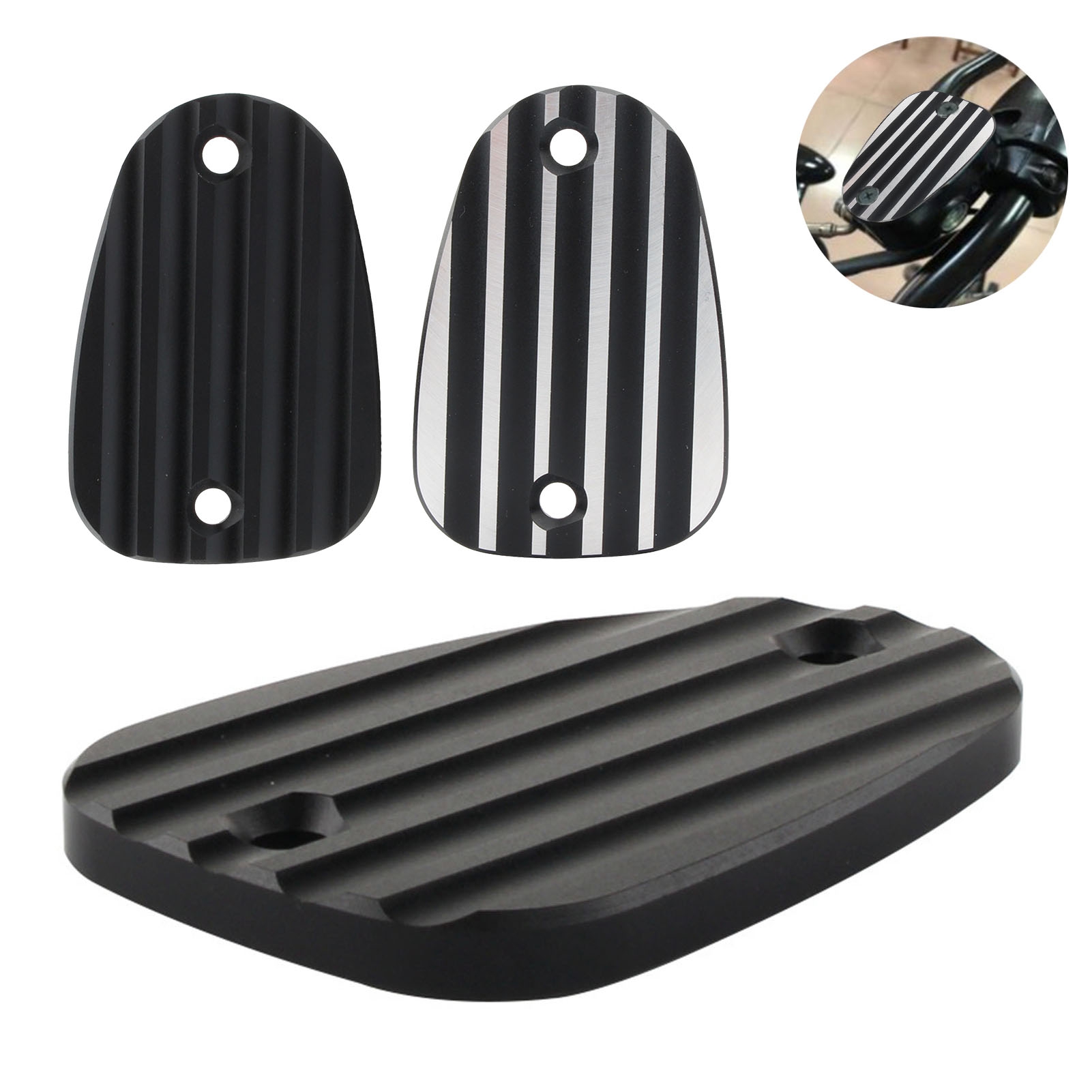 BAETEUY Motorcycle Front Brake Reservoir Master Cylinder Cap Cover for ...