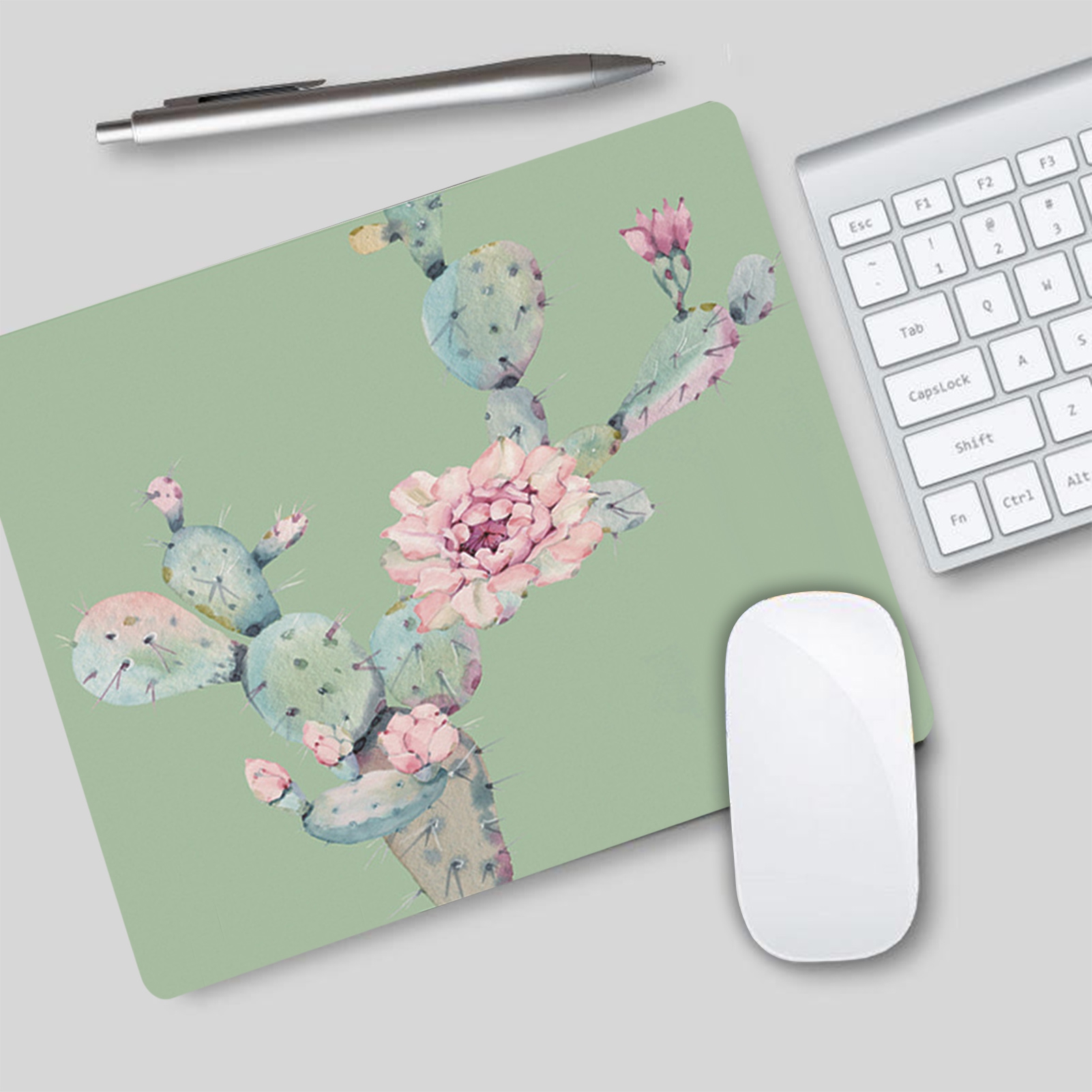 BAETEUY Mouse Pad Soft Anti-slip Smooth Plant Cactus Desk Keyboard Mouse Mat Wrist Rest for ...