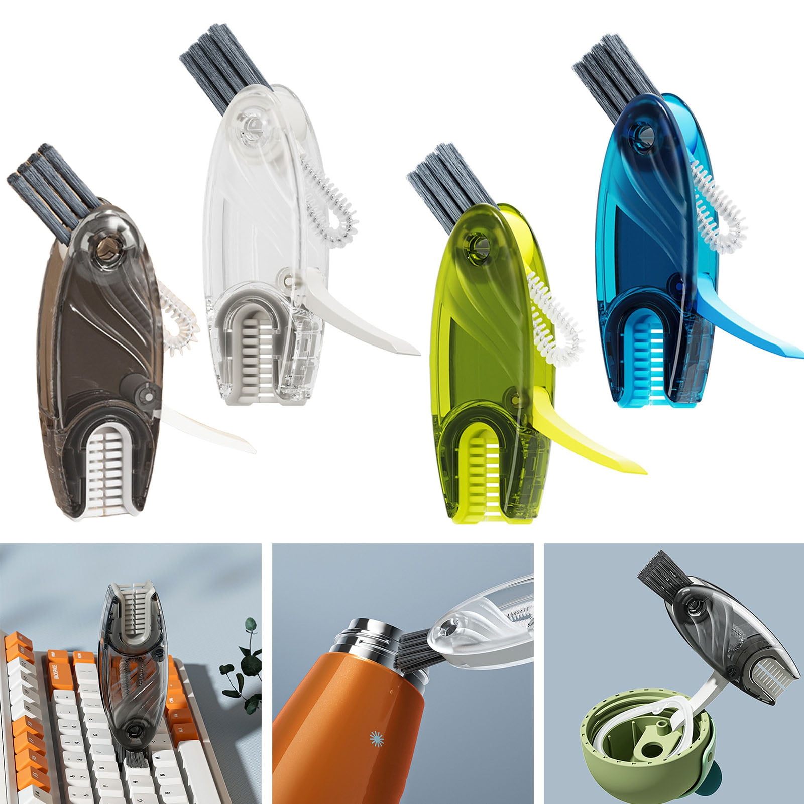 BAETEUY Multifunctional Cup Brush 4-in-1 Rotatable Hard Bristles Baby ...