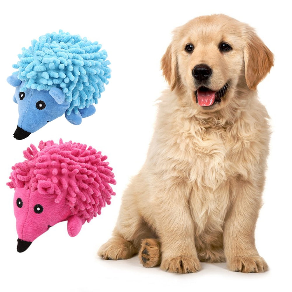 BAETEUY Pet Dog Funny Hedgehog Shape Vocal Plush Chew Molar Bite Toy ...