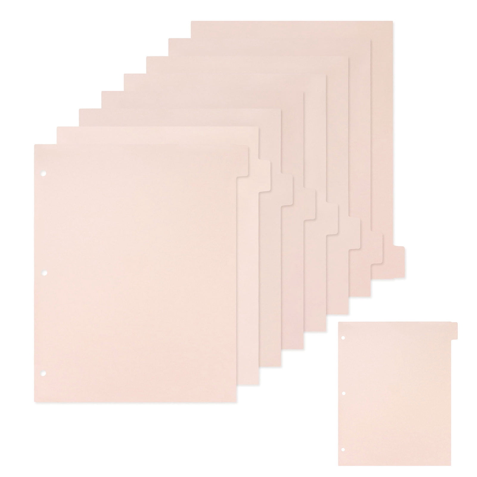 BAETEUY Plastic Binder Dividers 3-Hole Punched Tear-Resistant Separator ...