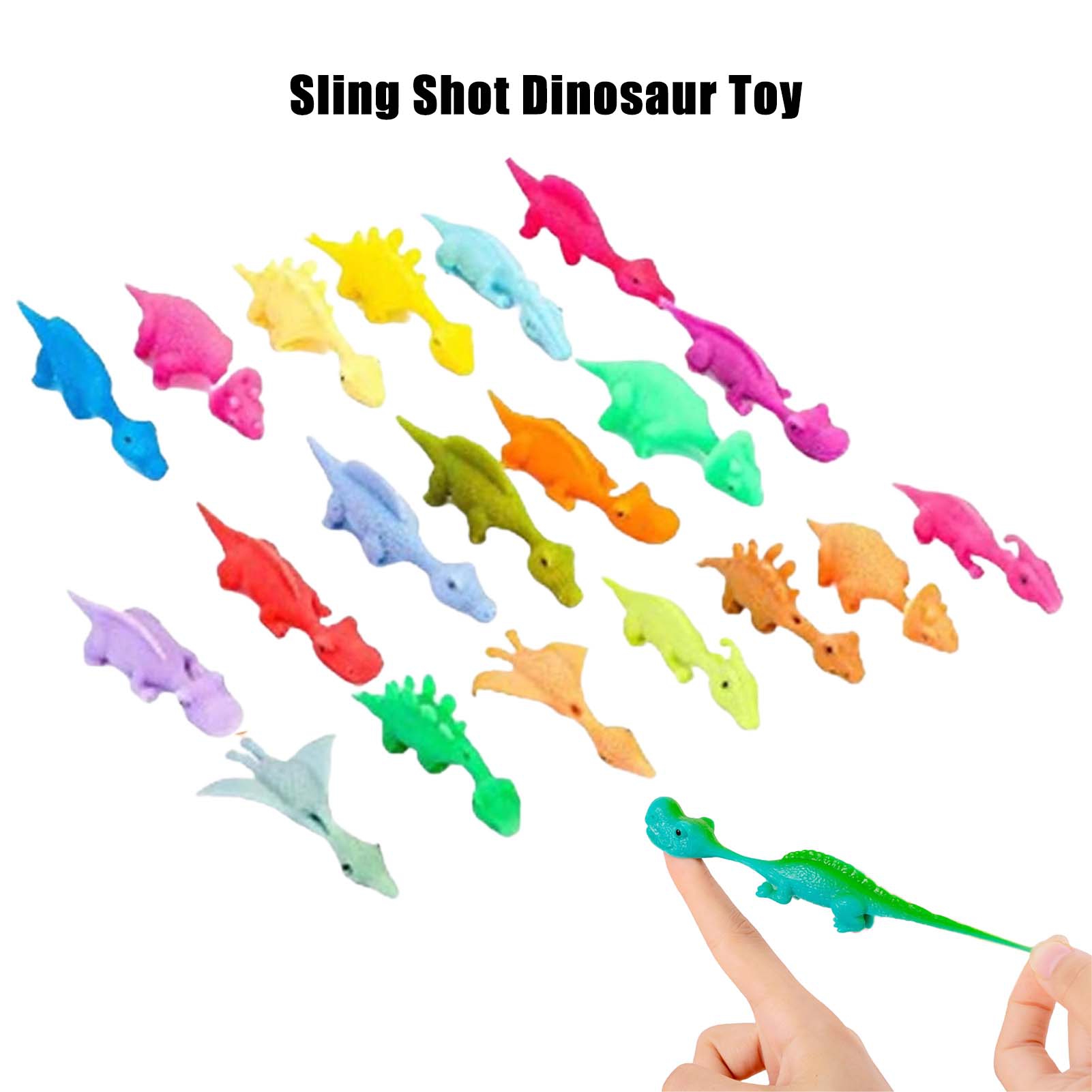 BAETEUY Sling Shot Dinosaur Finger Toy Set - 10/20/30Pcs Sticky Turkey ...