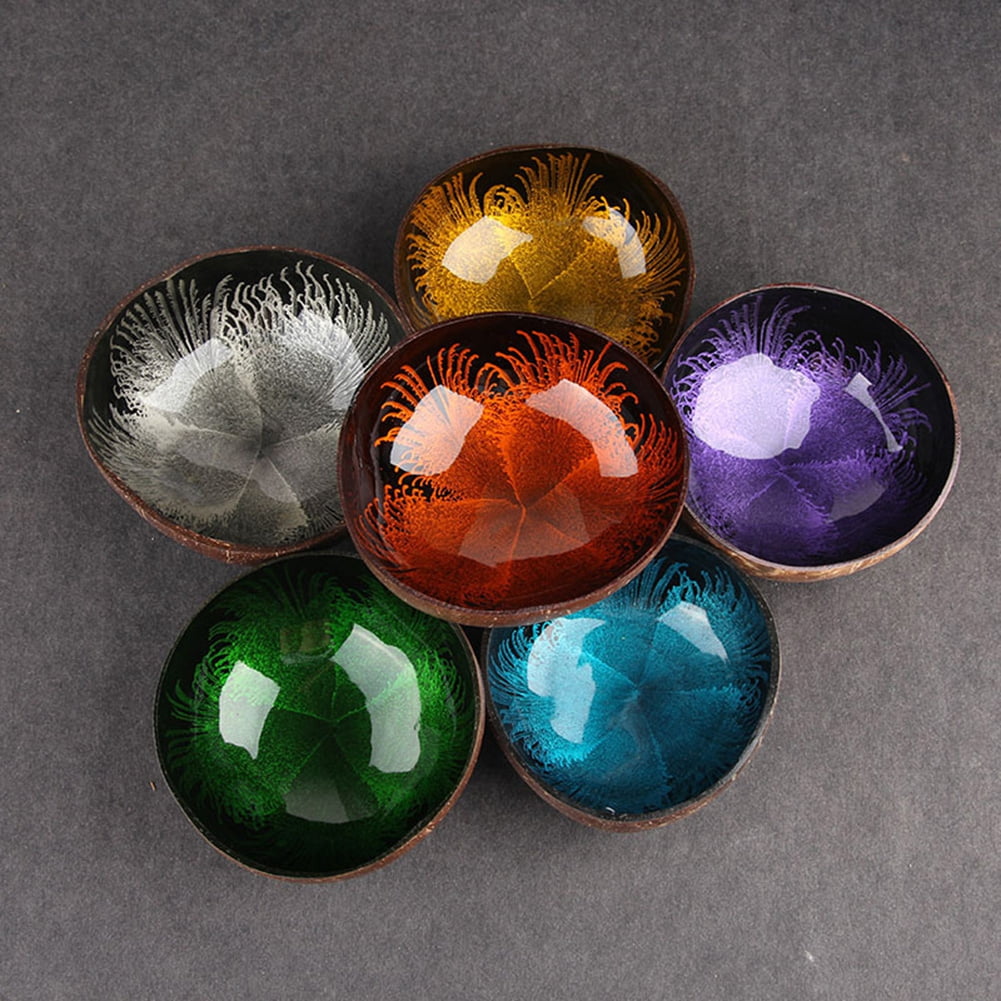 BAETEUY Splash Ink Coconut Shell Candy Storage Bowl Container Desk ...