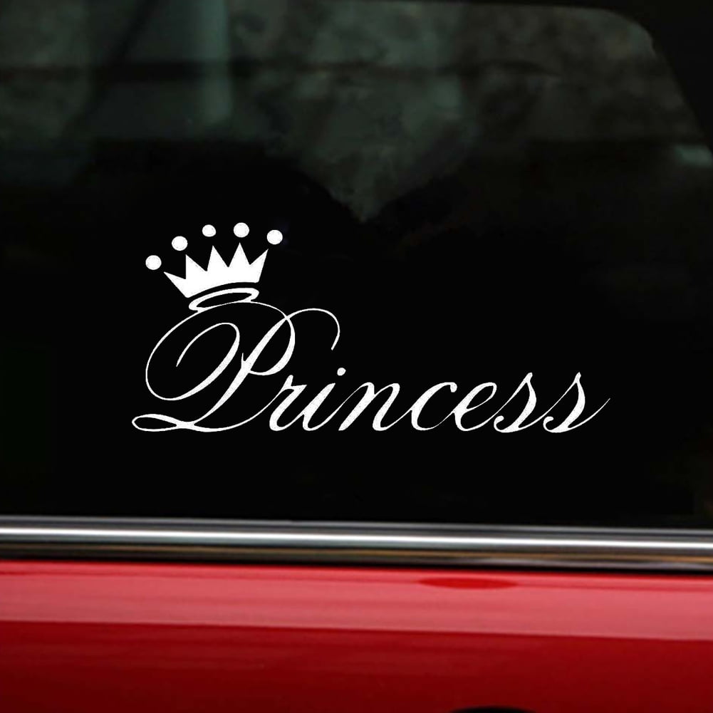 BAETEUY Stylish Princess Crown Car Vehicle Body Window Reflective ...