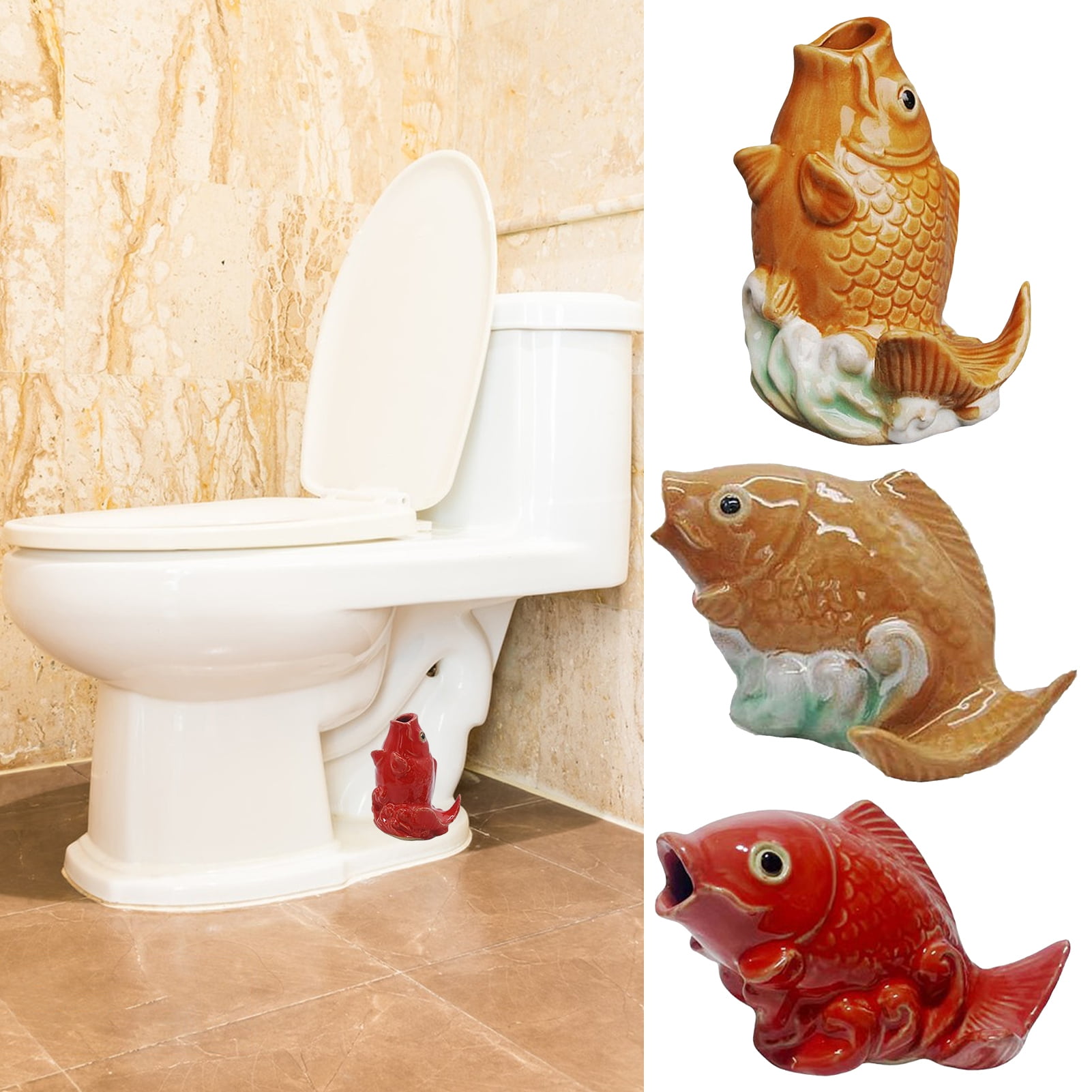 BAETEUY Toilet Floor Bolt Caps Carp Toilet Bolt Caps Cute Bathroom ...