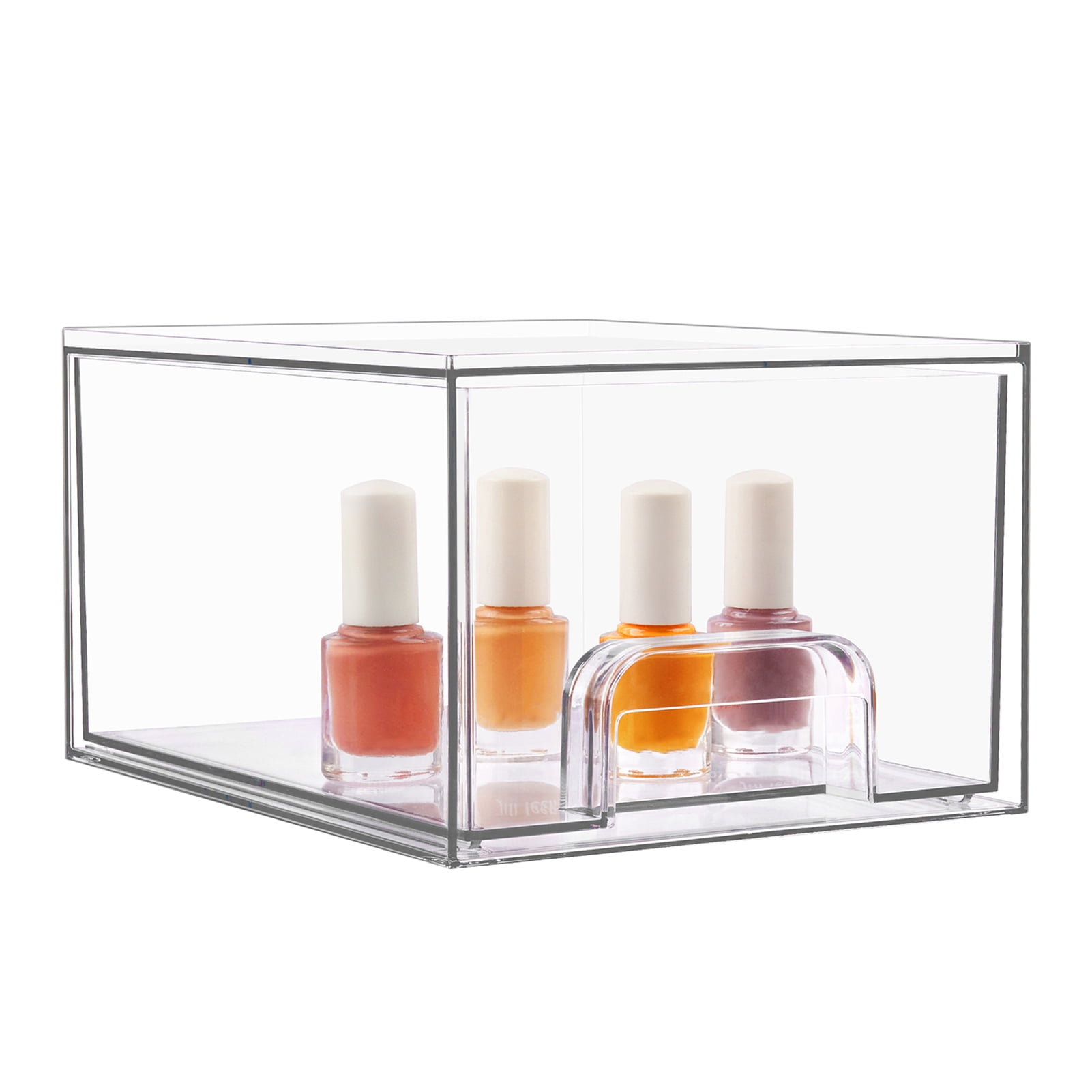 BAETEUY Transparent Storage Box Stackable Cosmetic Organizer Drawer ...
