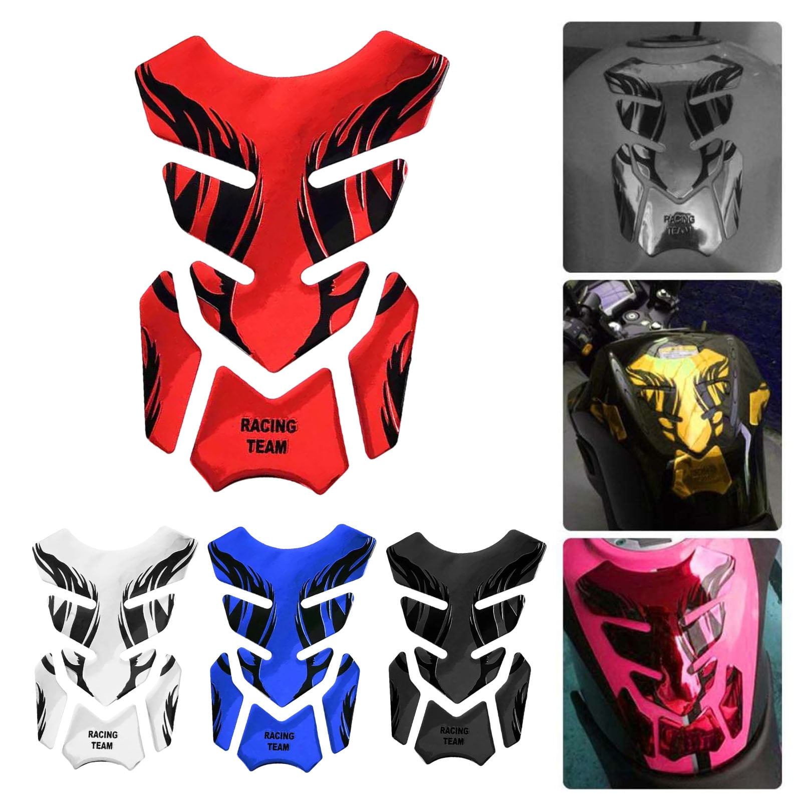 BAETEUY Universal 3D Motorcycle Gas Tank Sticker Self Adhesive Strong ...