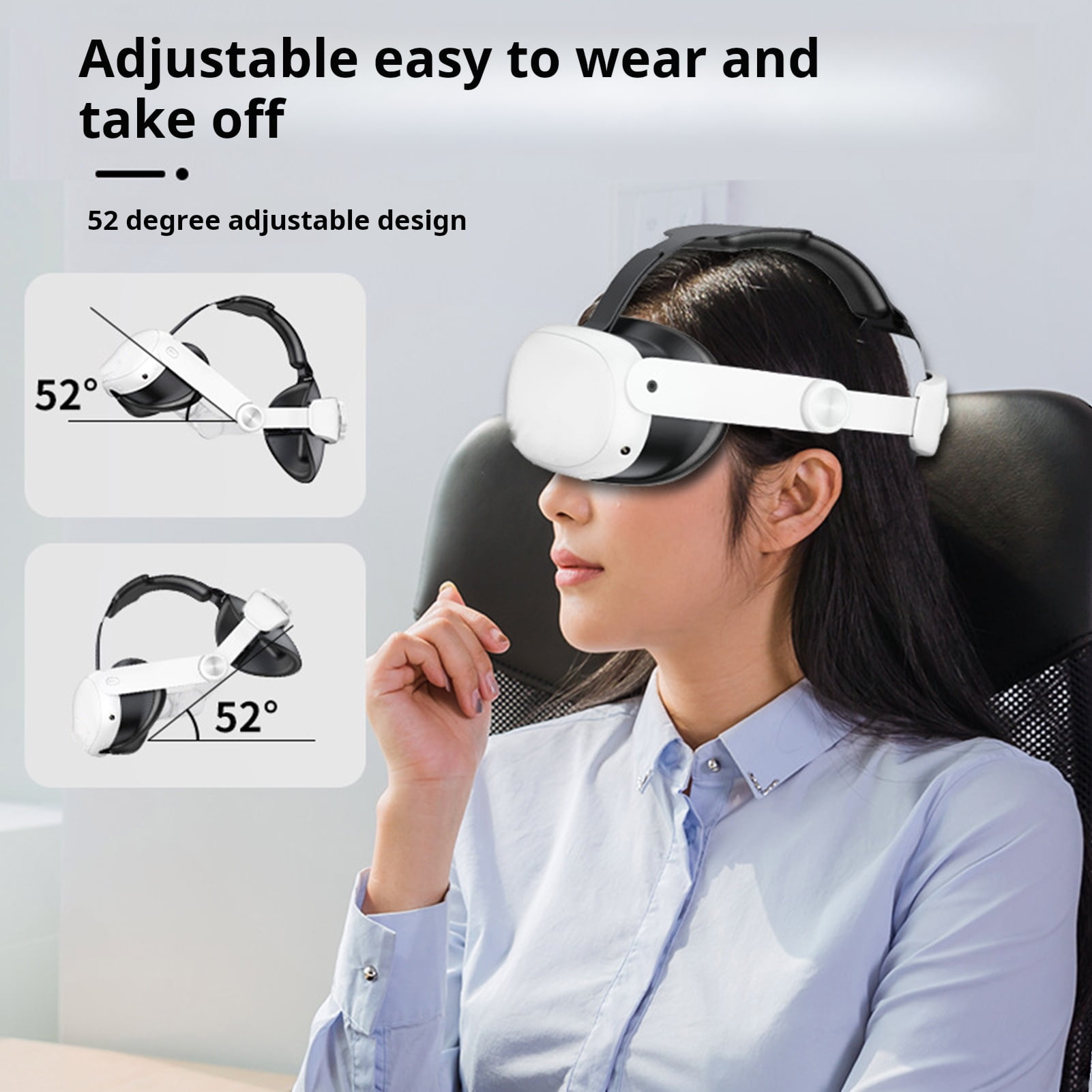 BAETEUY VR Headset Head Strap Replacement, Adjustable Design, Enhanced ...